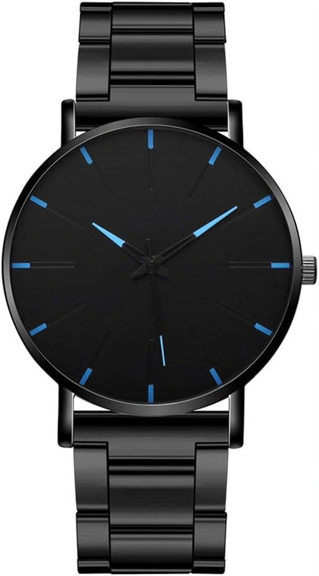 Zaoz Man Watch Man Watch Mens Black Watch Male Casual Business Watch ...