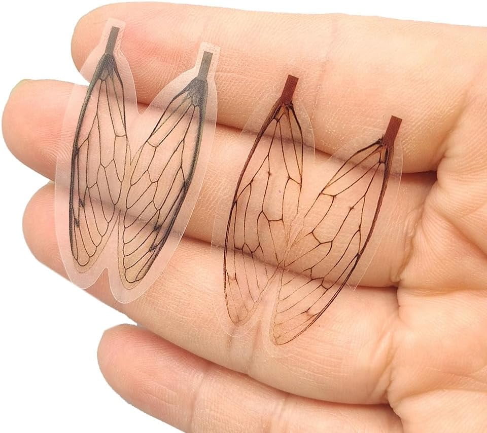 Zaoz Pack of 18 Realistic Fly Tying Wings Pre-Cut Insect Synthetic ...