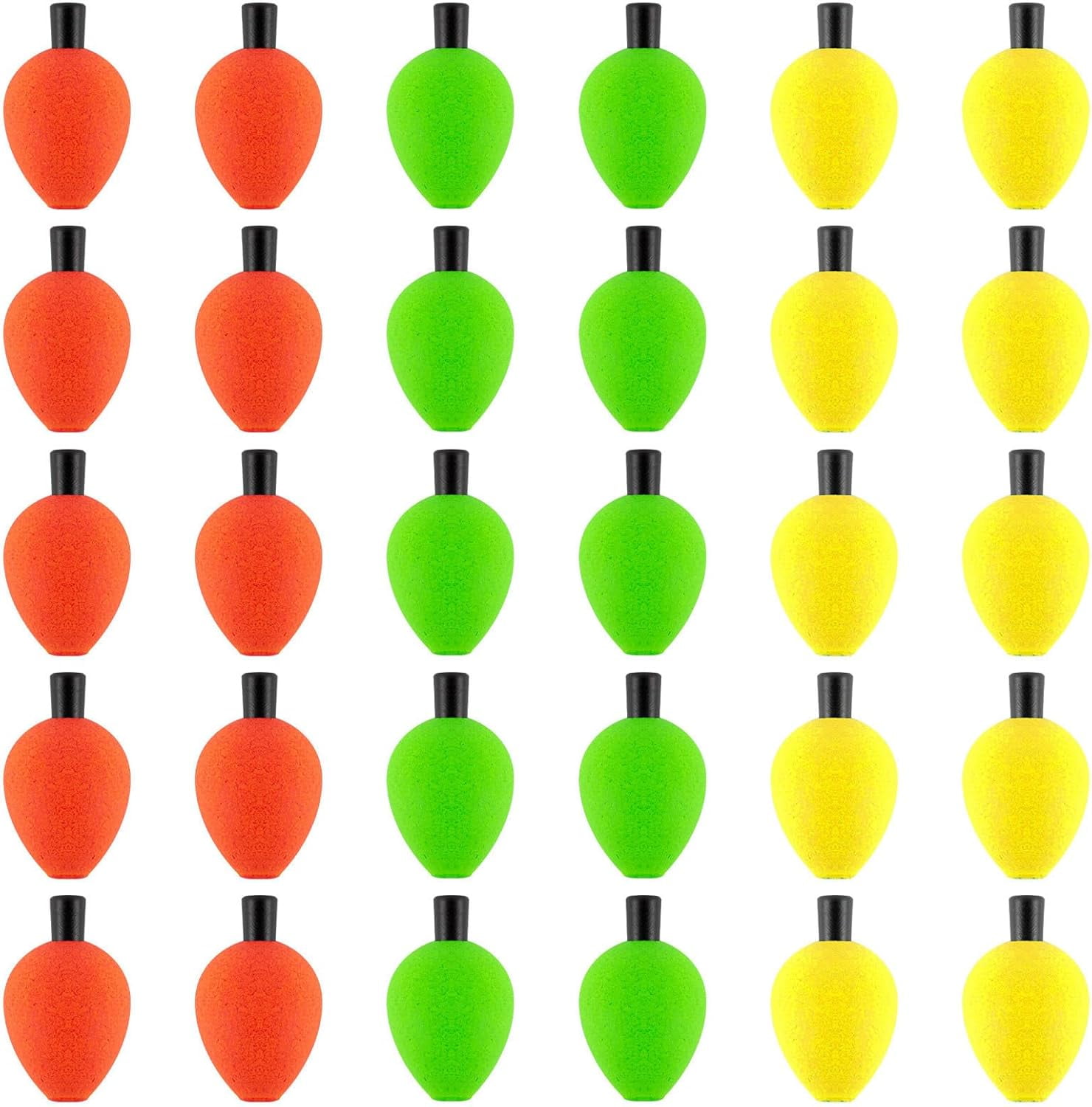 Zaoz Pack of 30 Fly Fishing Strike Indicators Foam Floats Teardrop ...