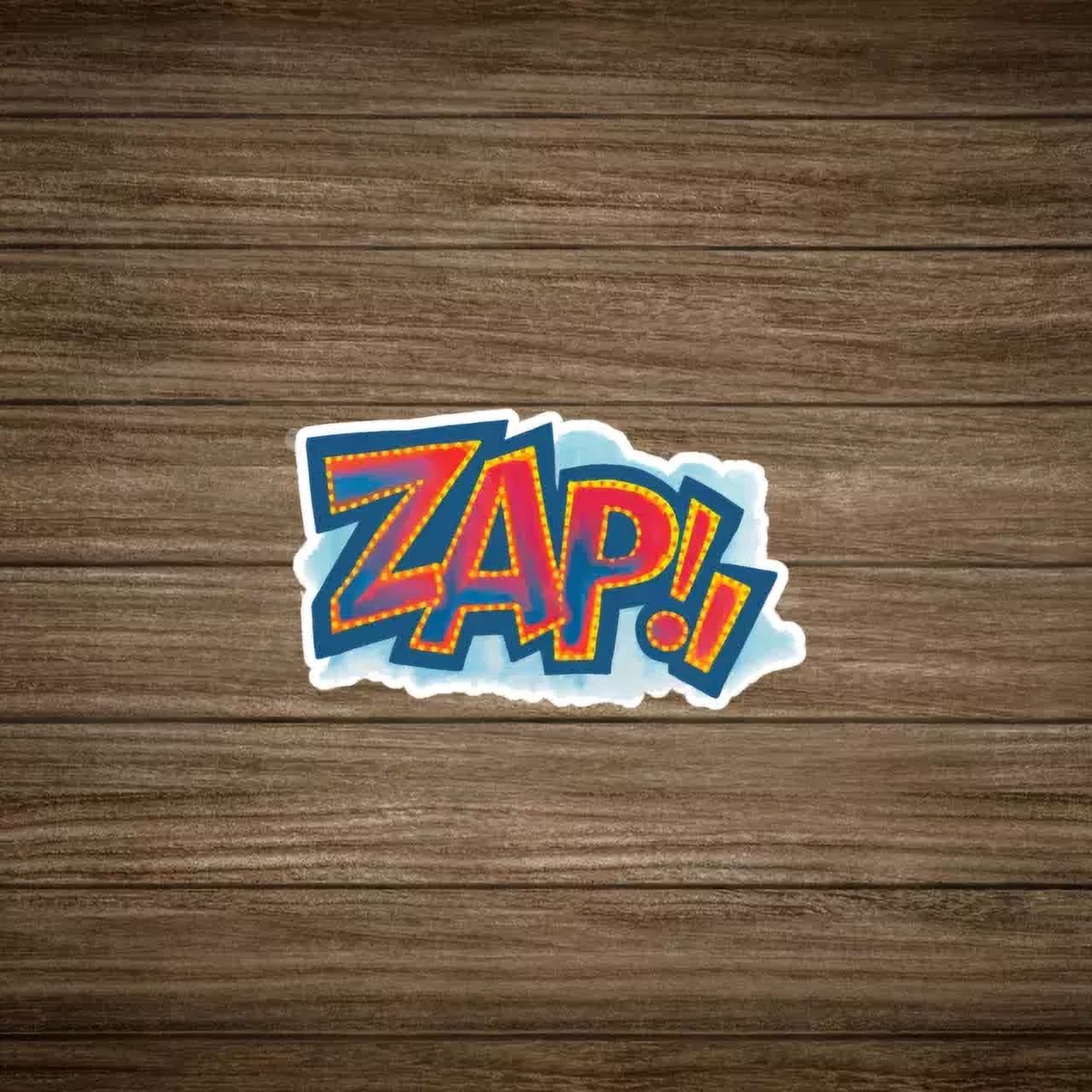 Zap! Colorful Comic Book Style Sticker - Retro Graphic Design ...
