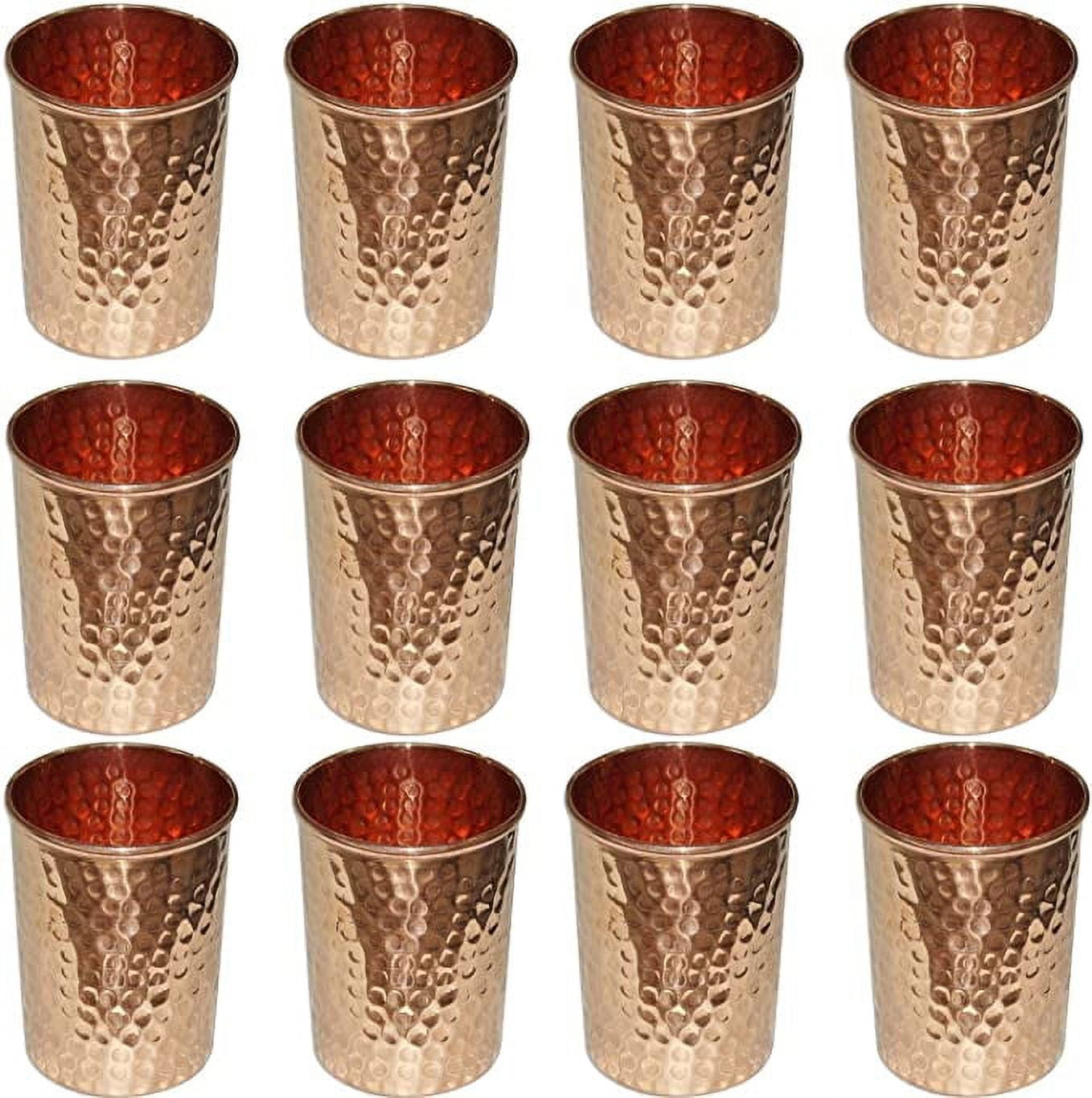 Devyom Drinking Vessels, Hammered Copper Glass, Pure Copper Moscow Mule ...