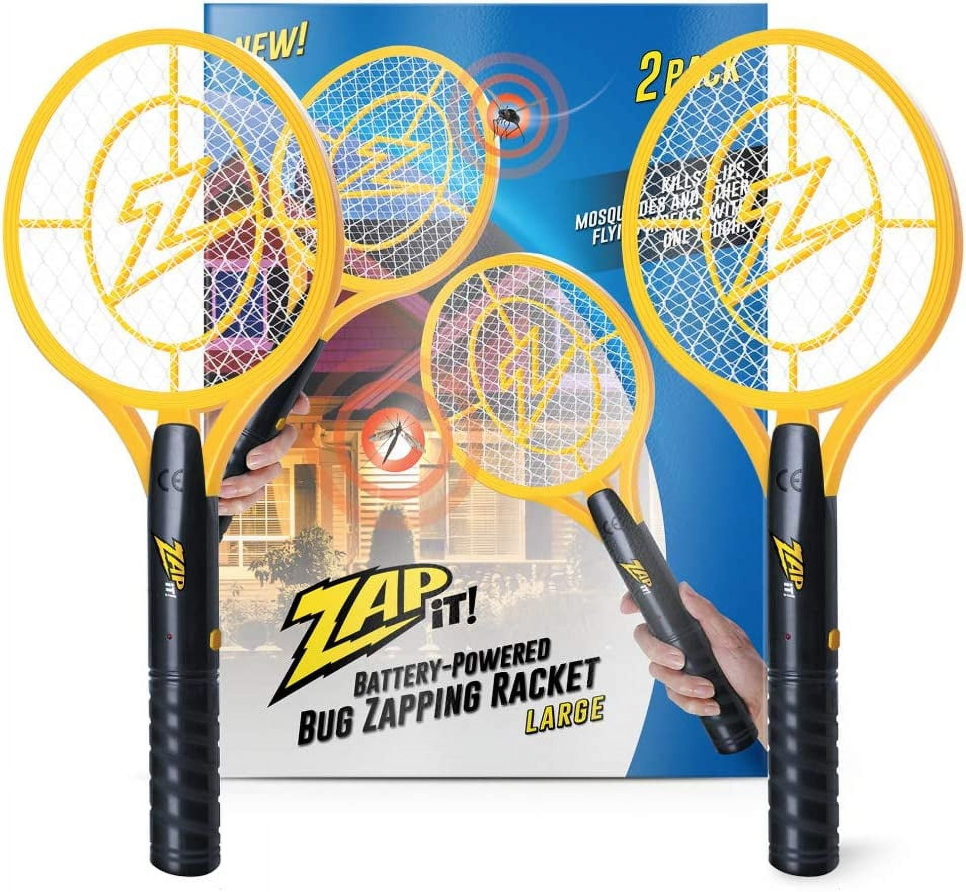 Zap It Bug Zapper Battery Powered (2xAA Included) Racket, 3,500 Volt ...