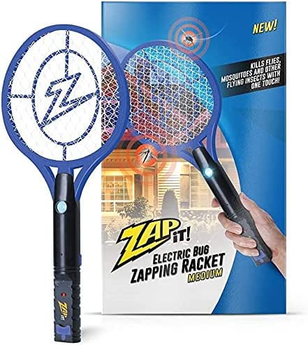 Zap It! Bug Zapper Rechargeable Racket, 4,000 Volt, USB Charging Cable ...