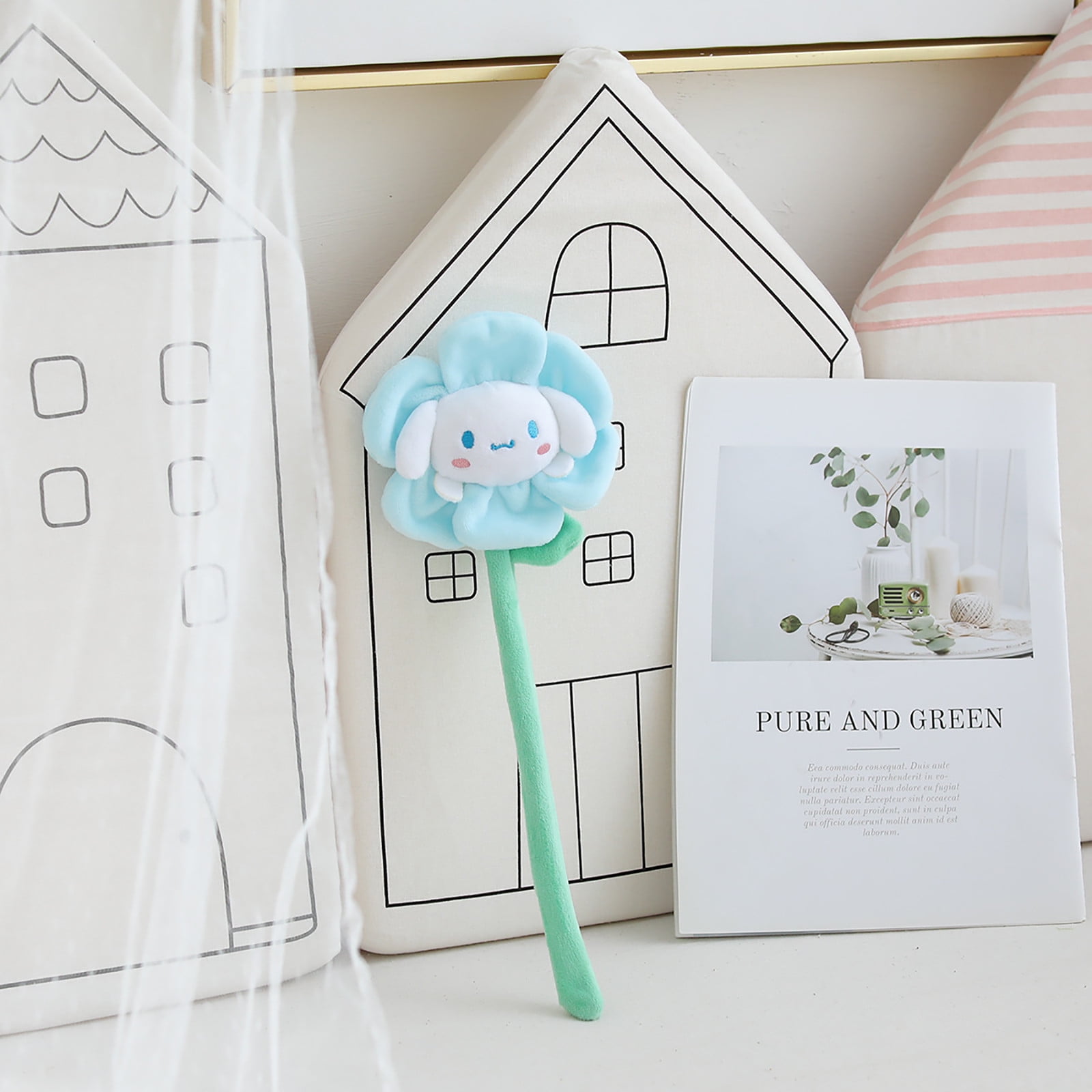 ZapZest 13" Cinnamoroll Bendable Sun Flower Plush Toys, Cinnamoroll ...