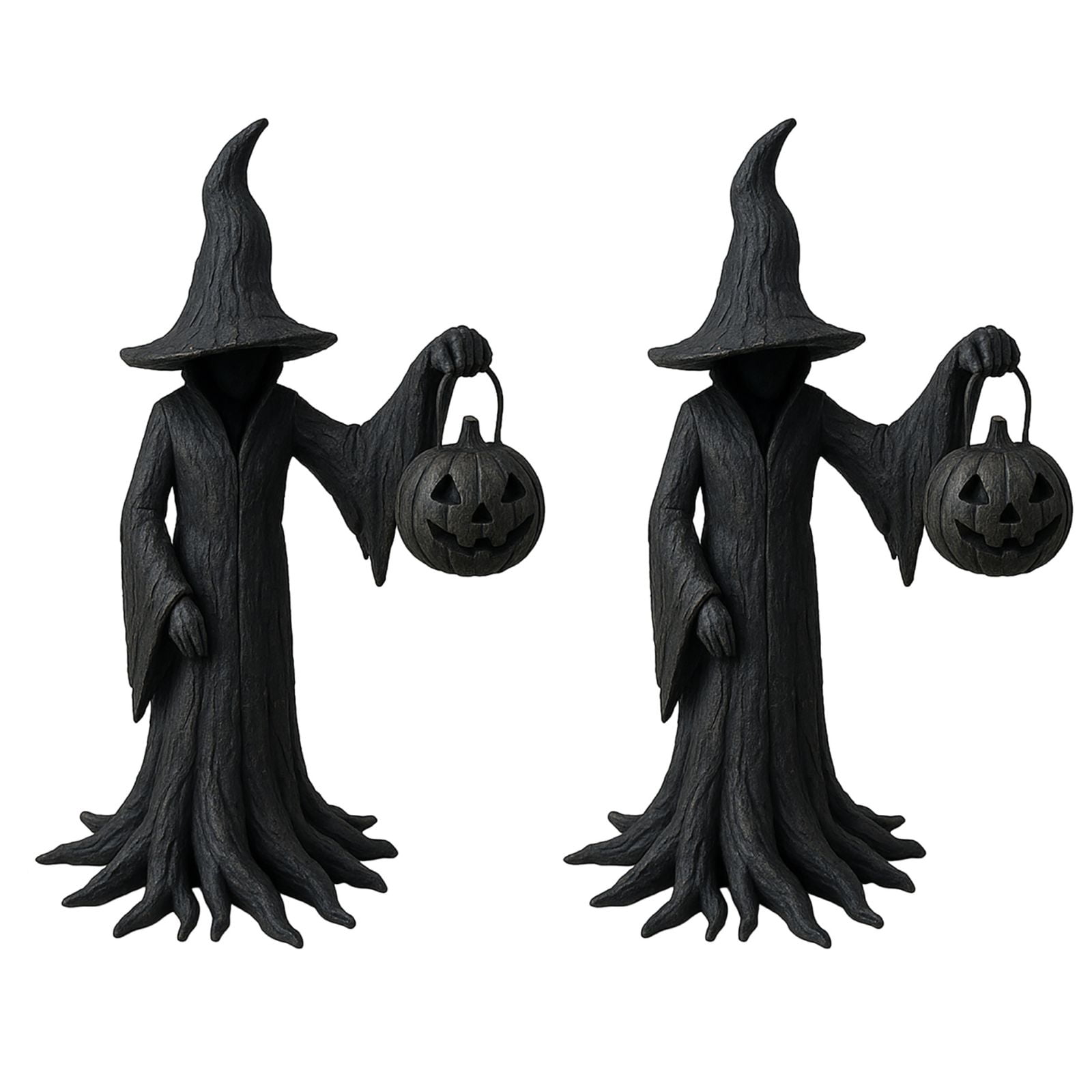 ZapZest 2Pcs Cracker Barrel Witch Statues 8" Gothic Witch Statues ...