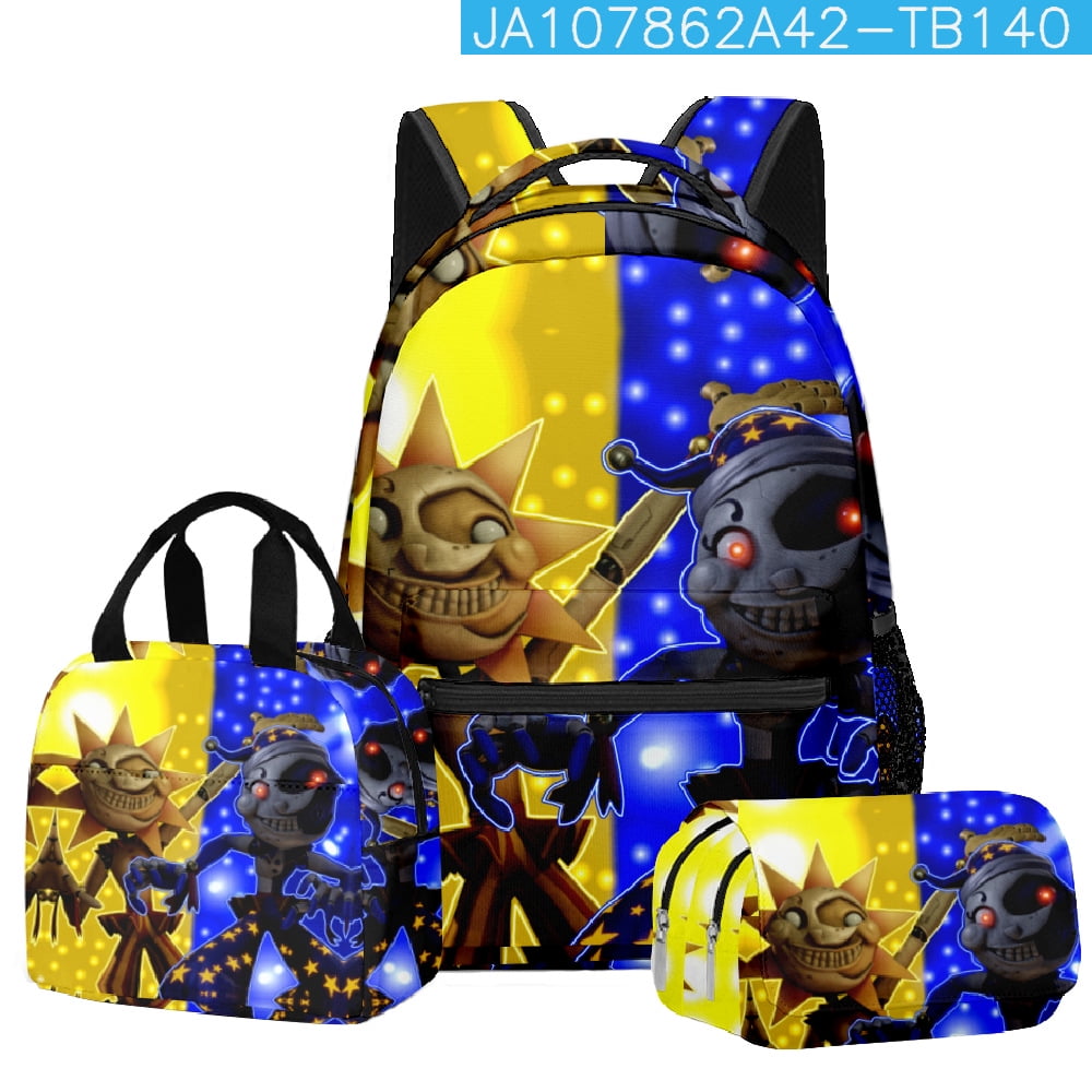 ZapZest 3Pcs Five Nights at Freddy's Backpacks, 15.7" FNAF Lightweight ...