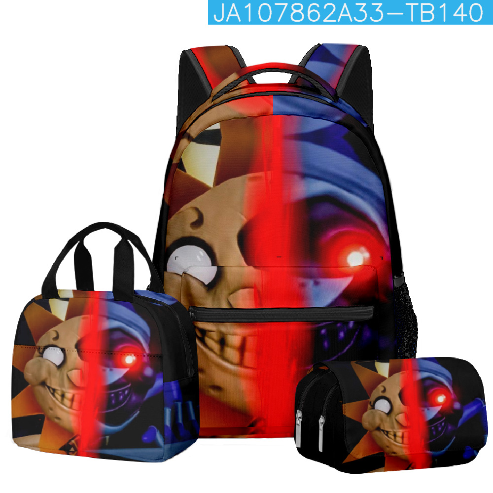 ZapZest 3Pcs Five Nights at Freddy's Backpacks, 15.7" FNAF Lightweight ...