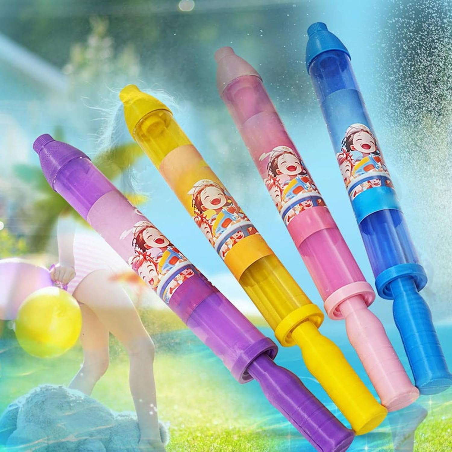 ZapZest 4Pcs Firework Water Squirter, Squirter Shooter Soaker Toys ...