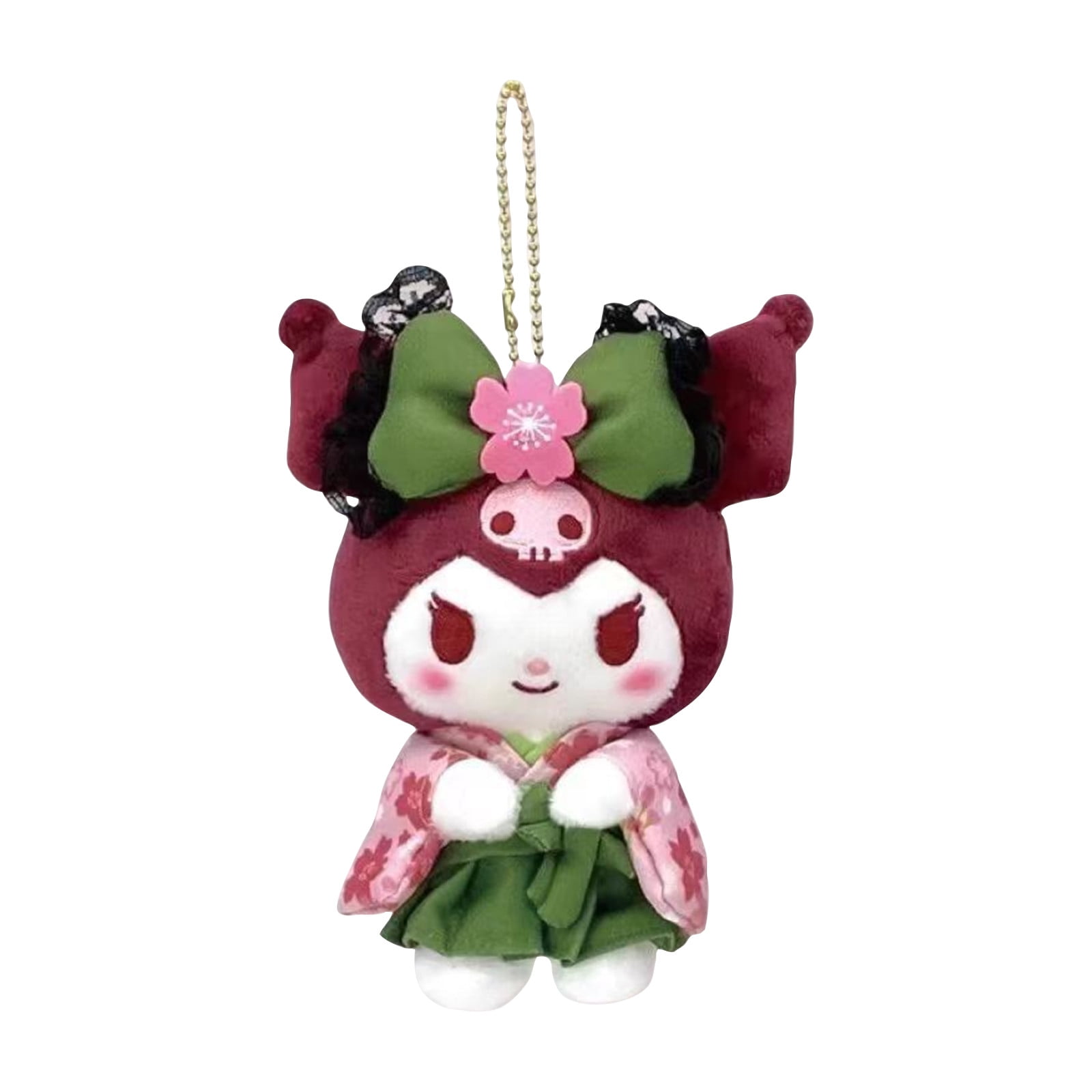 ZapZest 6" Kuromi Plush Keychain, Kuromi Stuff in Sakura Kimono Attire ...