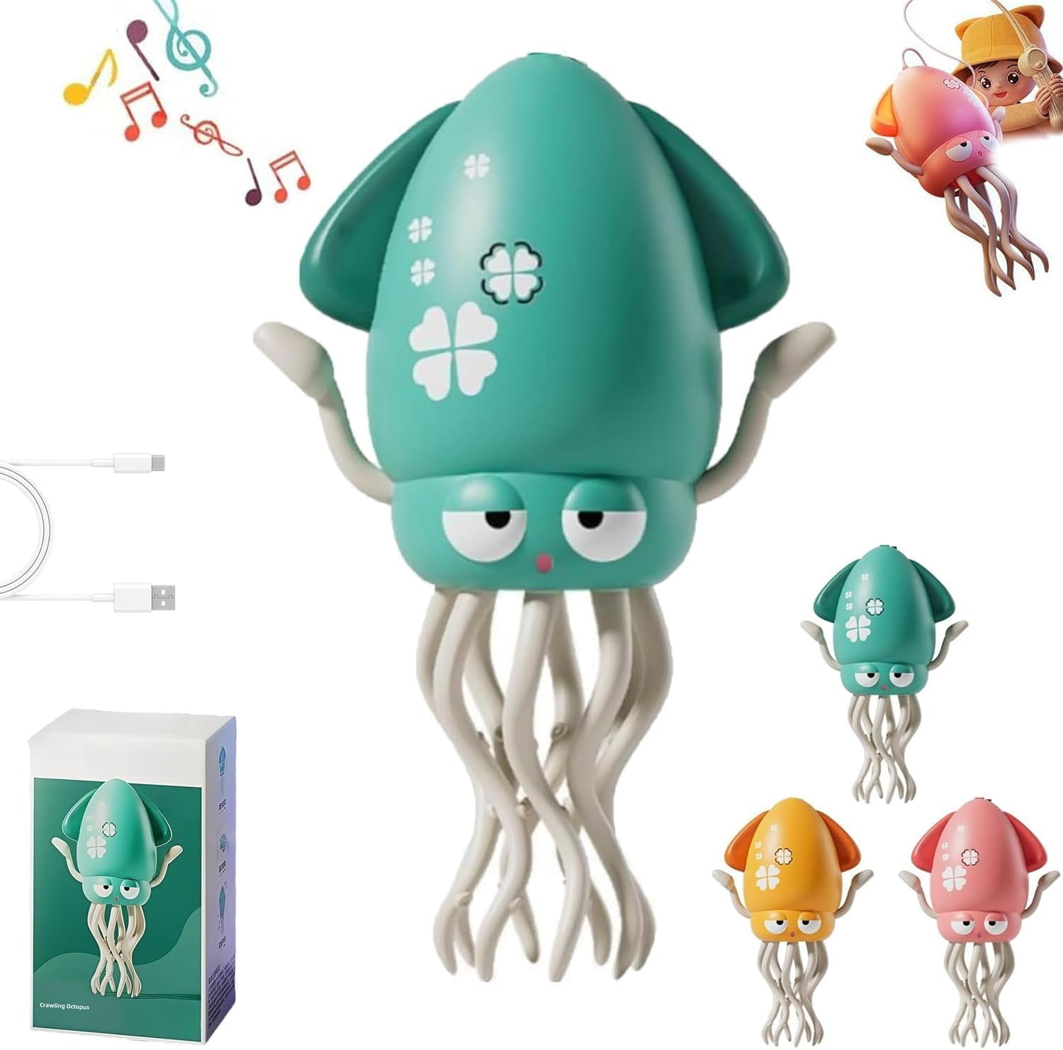 ZapZest Electric Automatic Obstacle Avoidance Octopus,Electric Dancing ...