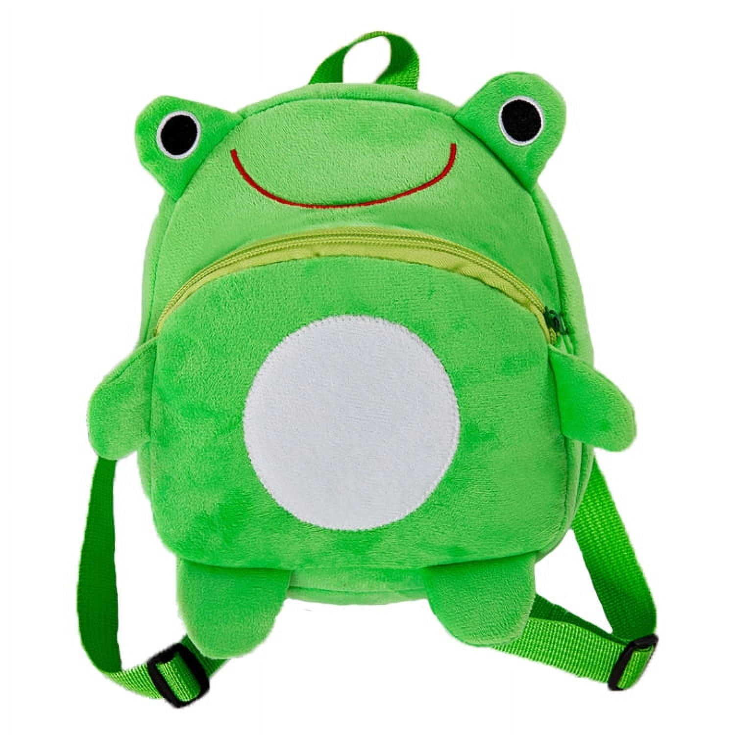 ZapZest Frog Plush Backpack, 9.8" Early Education Small Shoulders Book ...