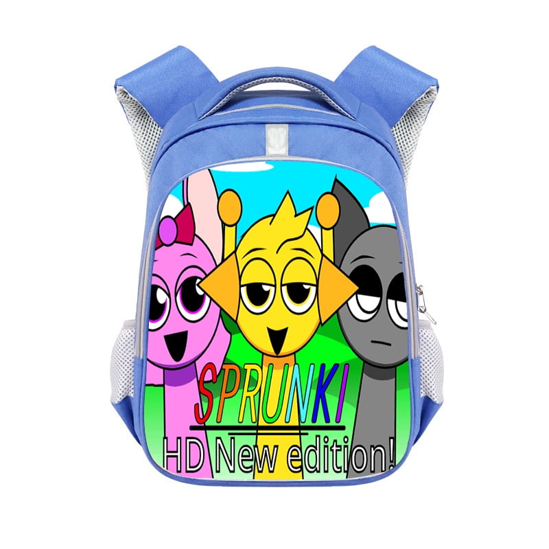 ZapZest Incredibox Sprunki Figures Backpacks, 14" Sprunky Blue School ...