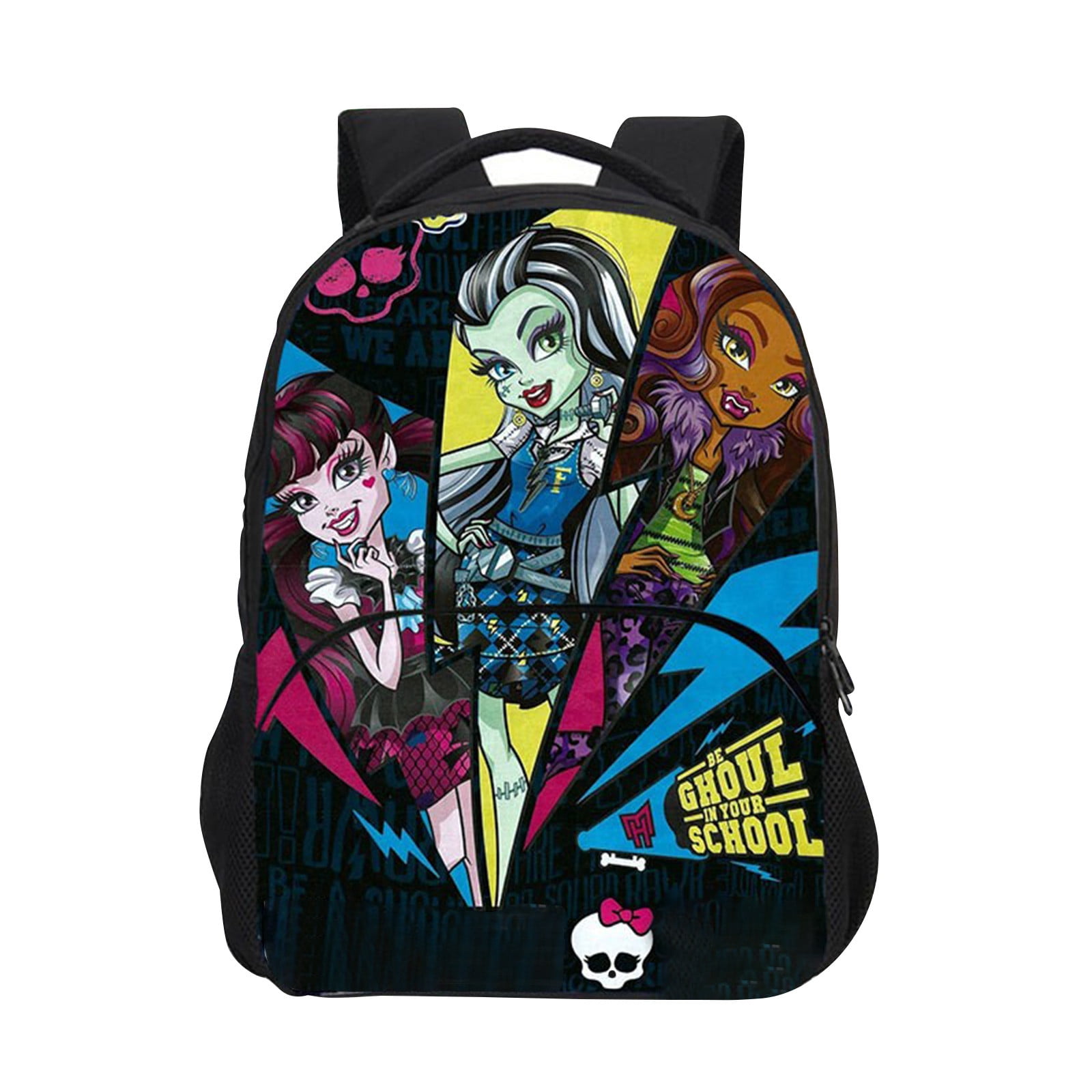 ZapZest Monster High Backpack, Monster High Cartoon Shoulders School ...