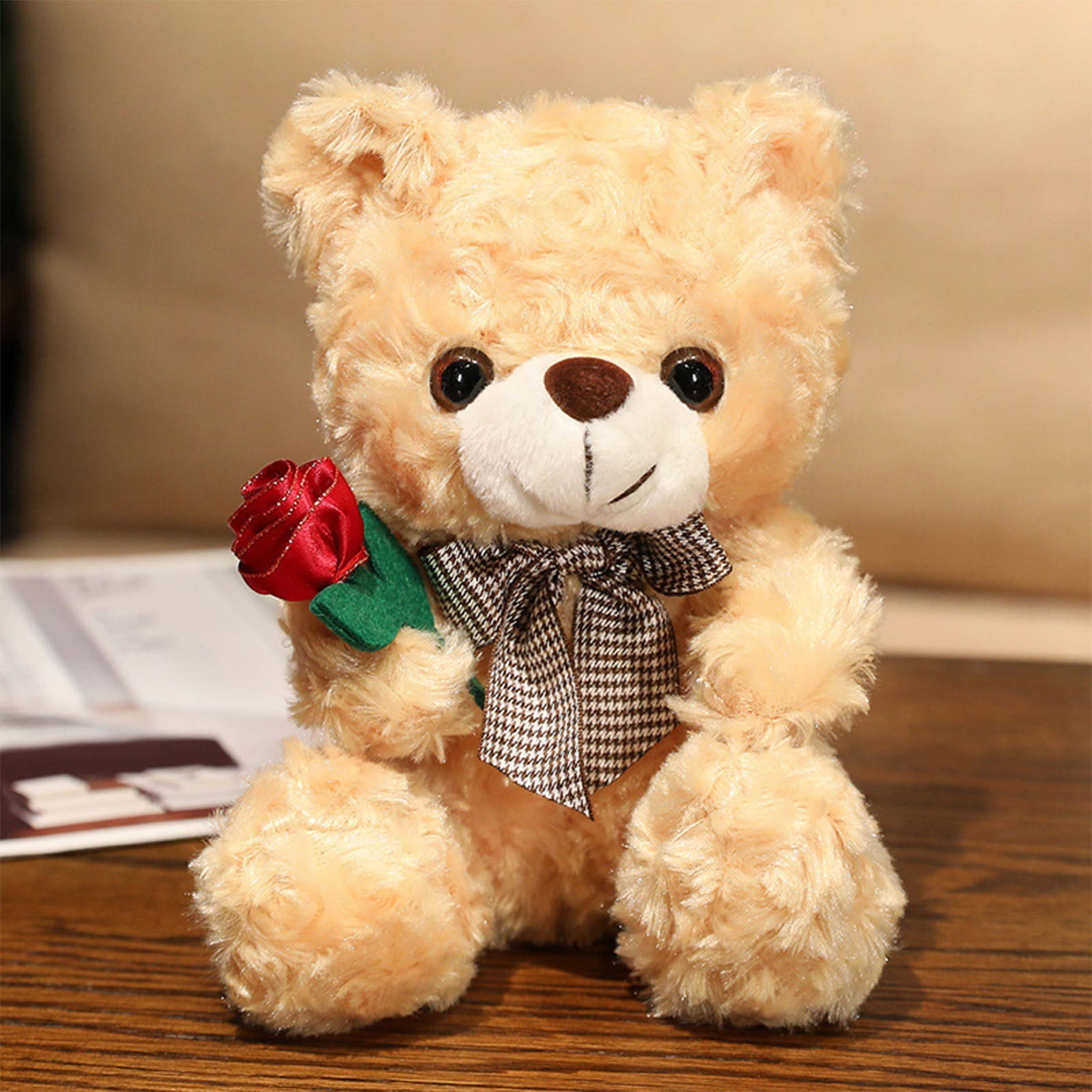 ZapZest Romantic Teddy Bear Plush Toys, 7.87" Soft Stuffed Bears with ...