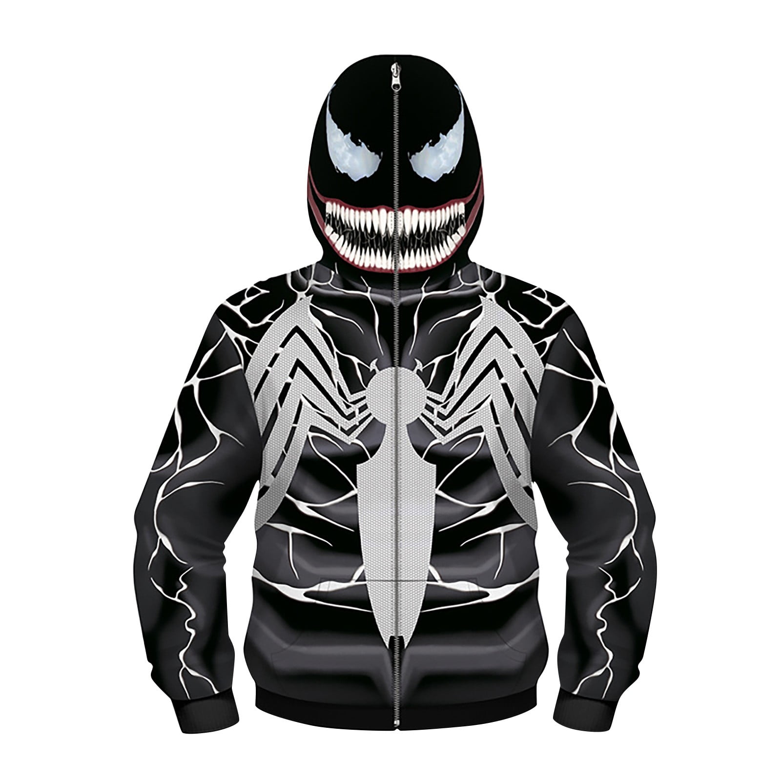 ZapZest Venom Boys Teens Full Zip Up Hoodie, the Superhero Halloween ...