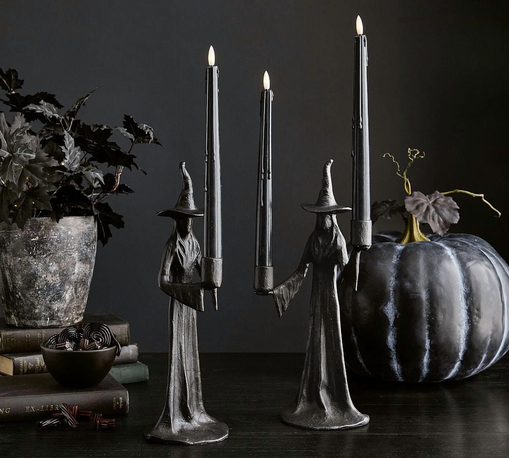 Gothic Victorian Witch Candle Holder,2025 Halloween Victorian Dark ...