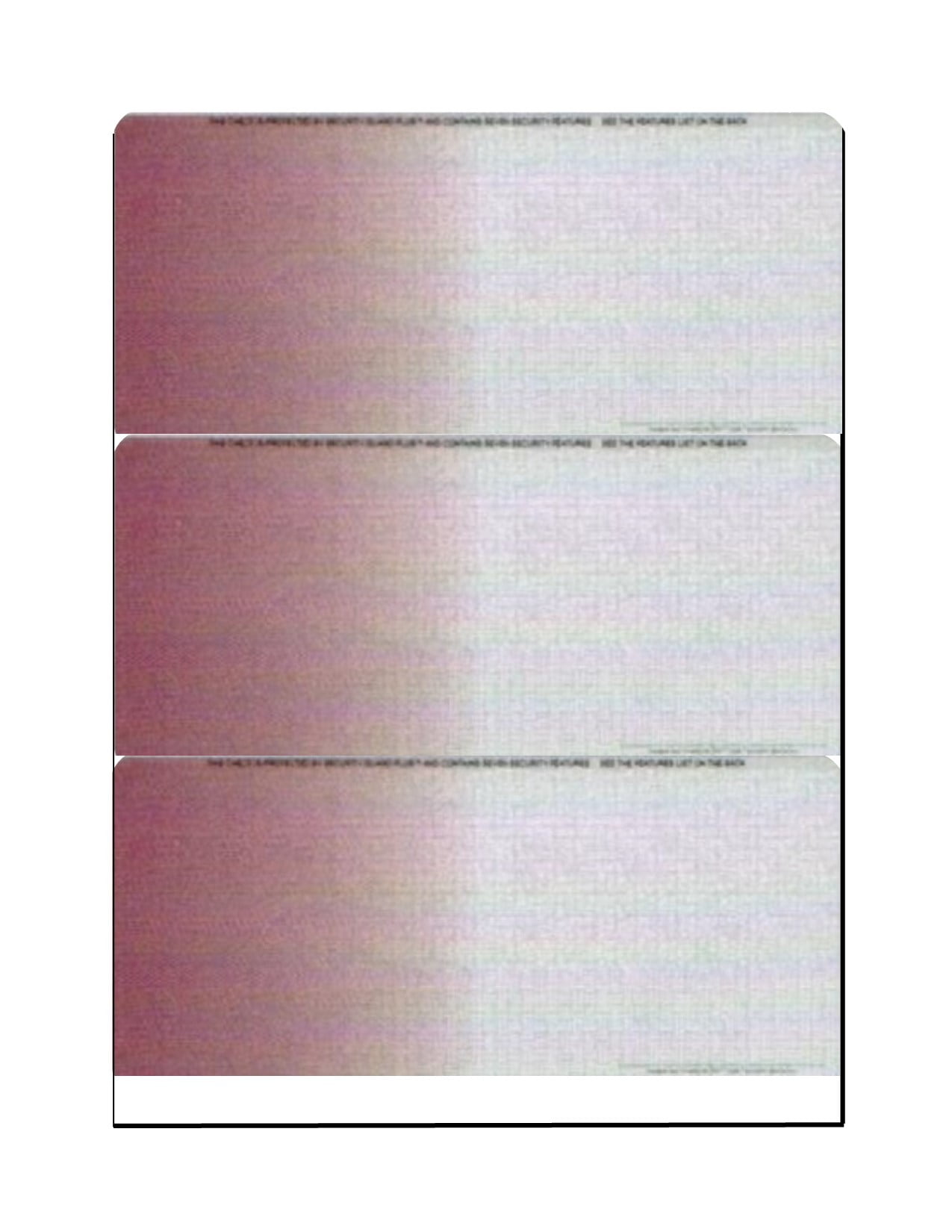 Zapco High-Security Check Paper, Burgundy-Off White Gradient w Multiple ...