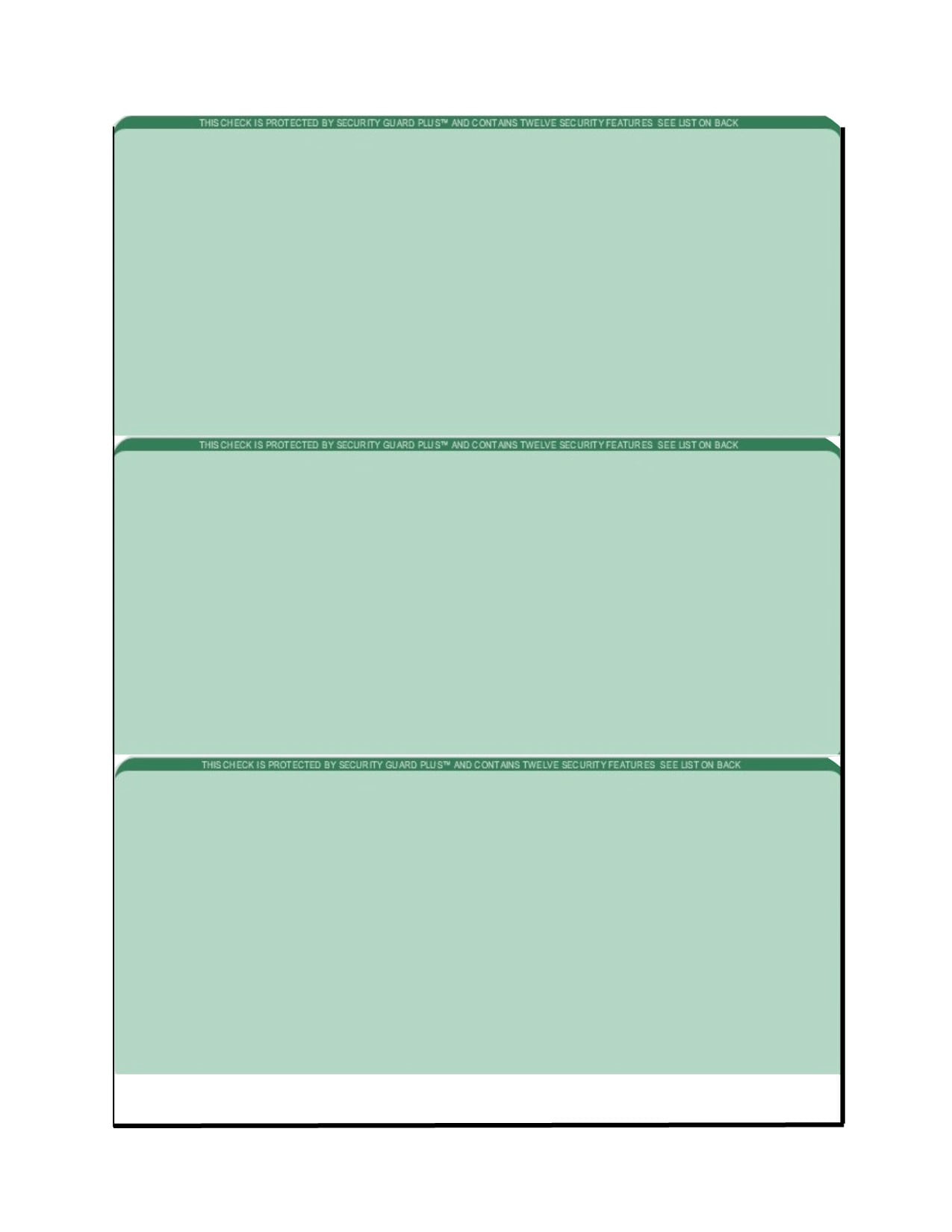 Zapco High-Security Check Paper, Green w Complex Background Pattern, 8 ...