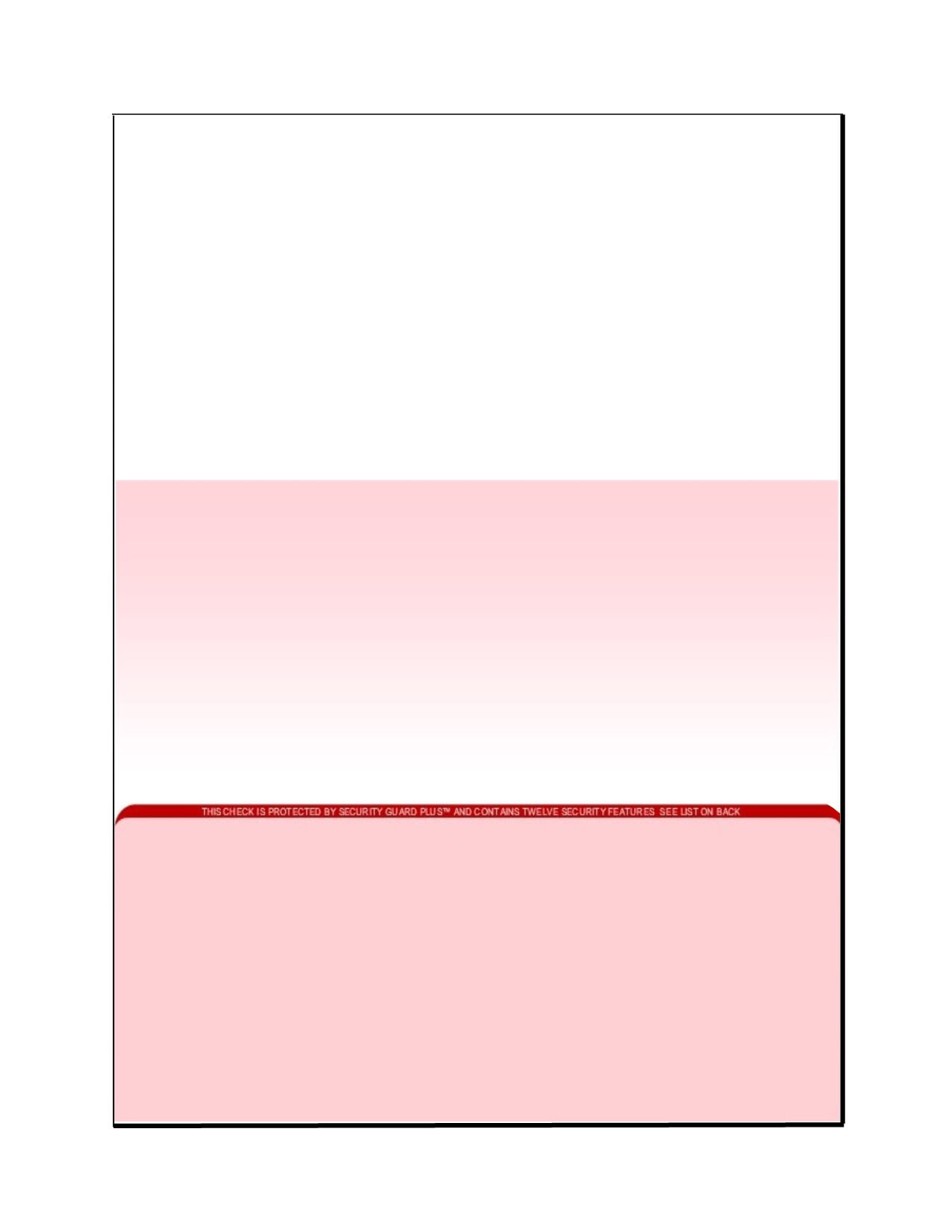 Zapco High-Security Check Paper, Red w Complex Background Pattern, 8-1/ ...