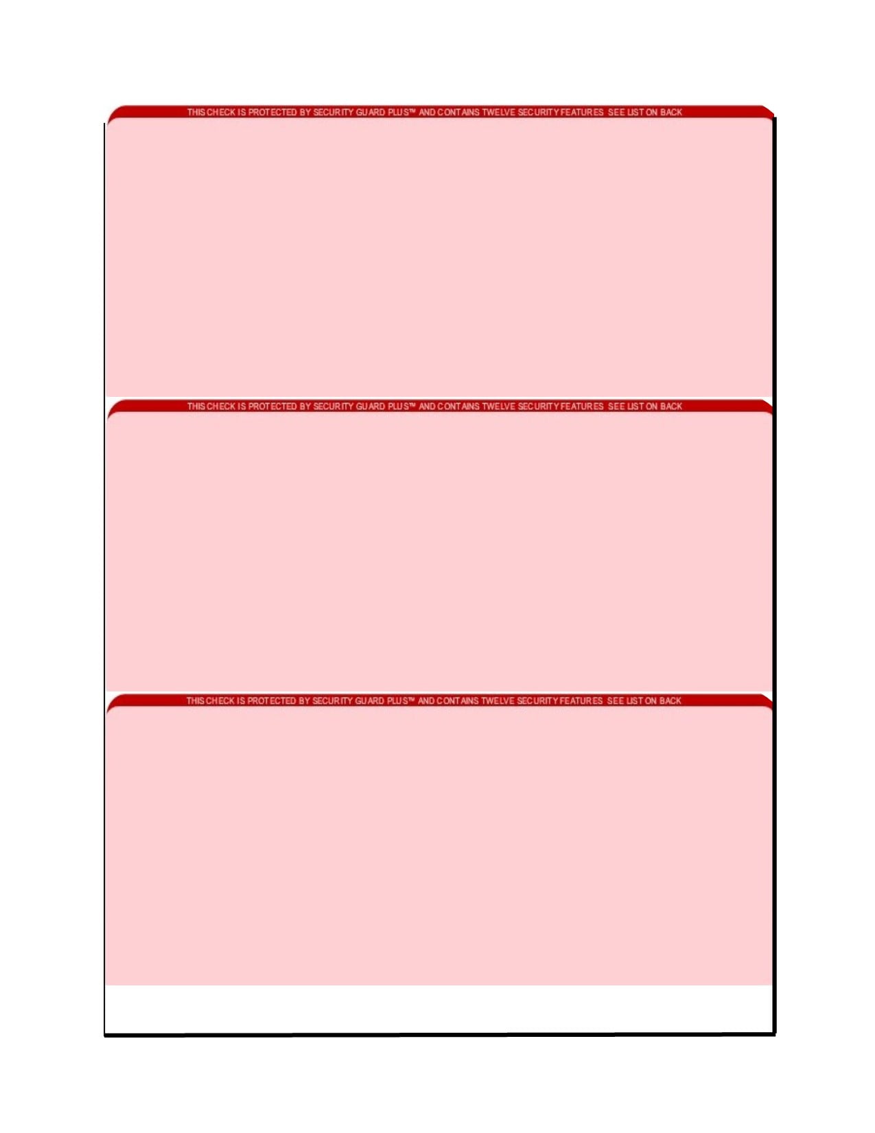 Zapco High-Security Check Paper, Red w Complex Background Pattern, 8-1/ ...