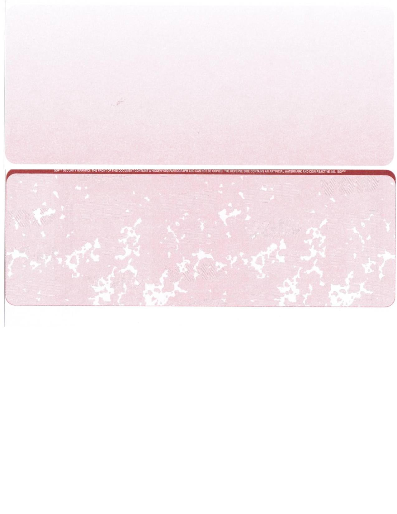 Zapco Security Check Paper, 24lb w Red Marble Pattern, 8-1/2" x 11 ...