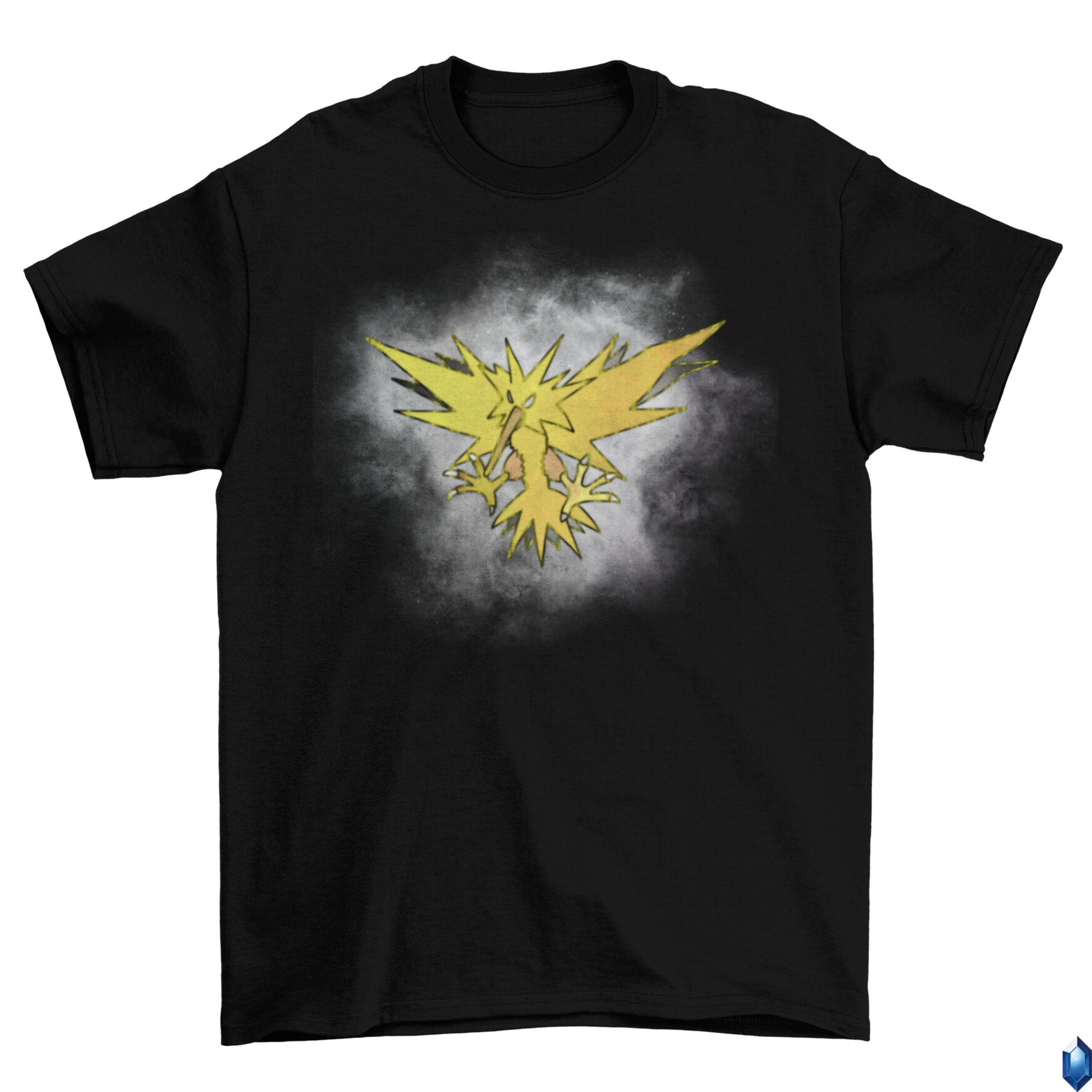 Zapdos Galaxy Background T-Shirt Unisex Cotton TV Sizes Video Game ...