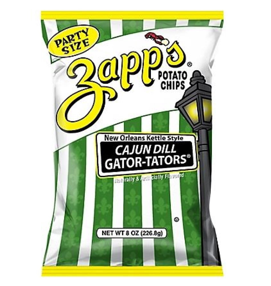 Zapp's 27259 Kettle-Style Potato Chips Cajun Dill Gatortator, Party ...