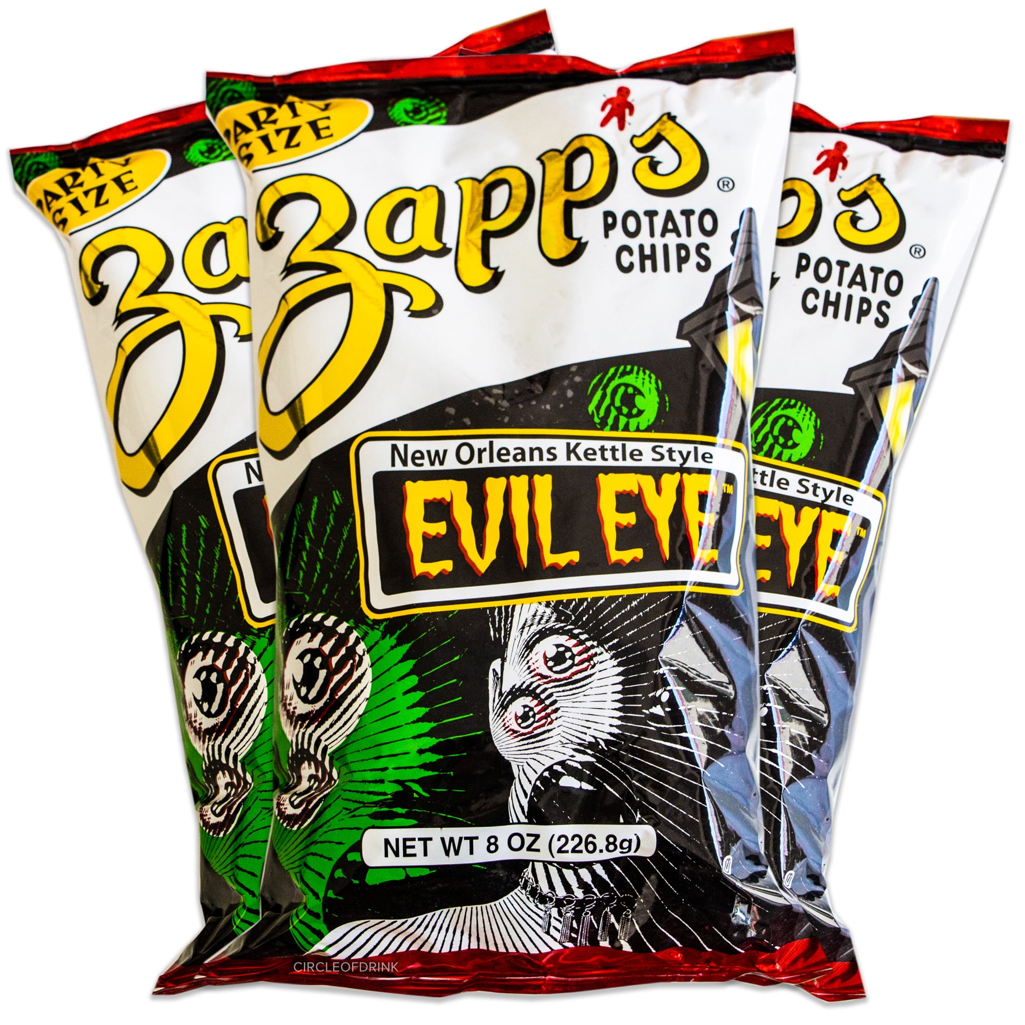 Zapp's Evil Eye Kettle Style Potato Chips - Party Size - Uniquely Spicy ...