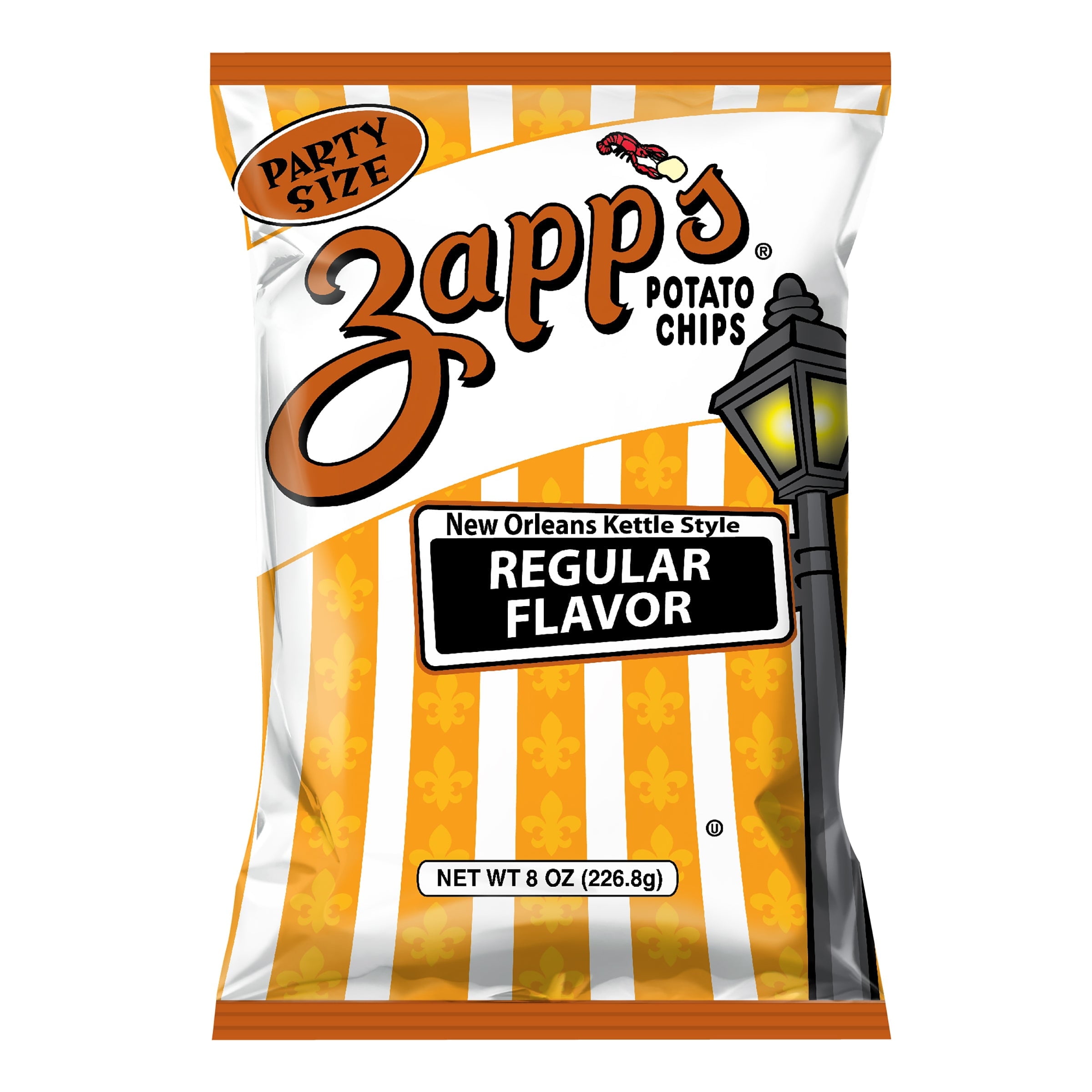 Zapp's Regular Flavor New Orleans Kettle Style Potato Chips, Gluten ...