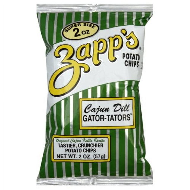 Zapp's New Orleans Kettle-Style Potato Chips Cajun Dill Gator-Tator ...