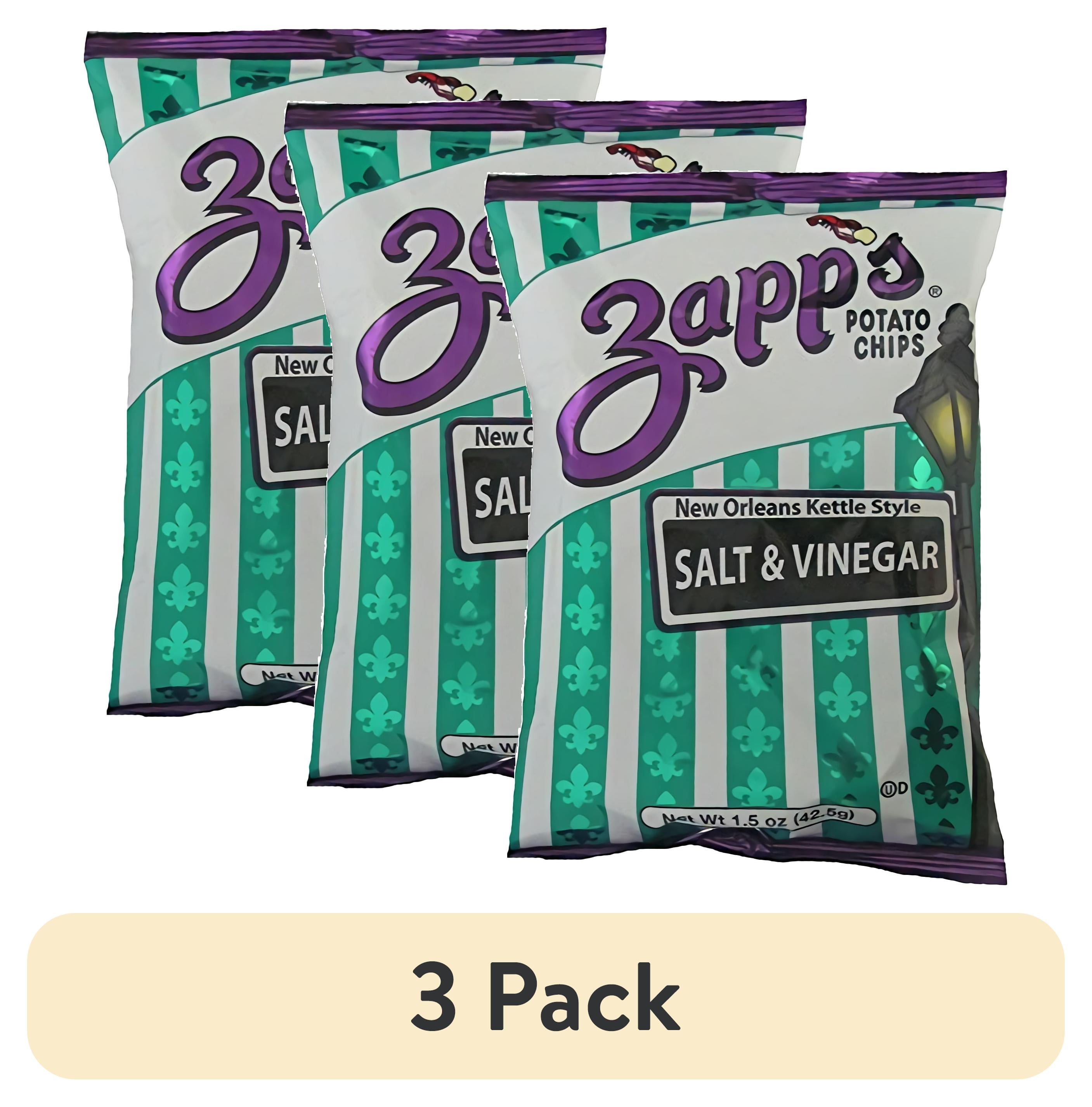 (3 pack) Zapp's New Orleans Kettle-Style Potato Chips, Salt and Vinegar ...