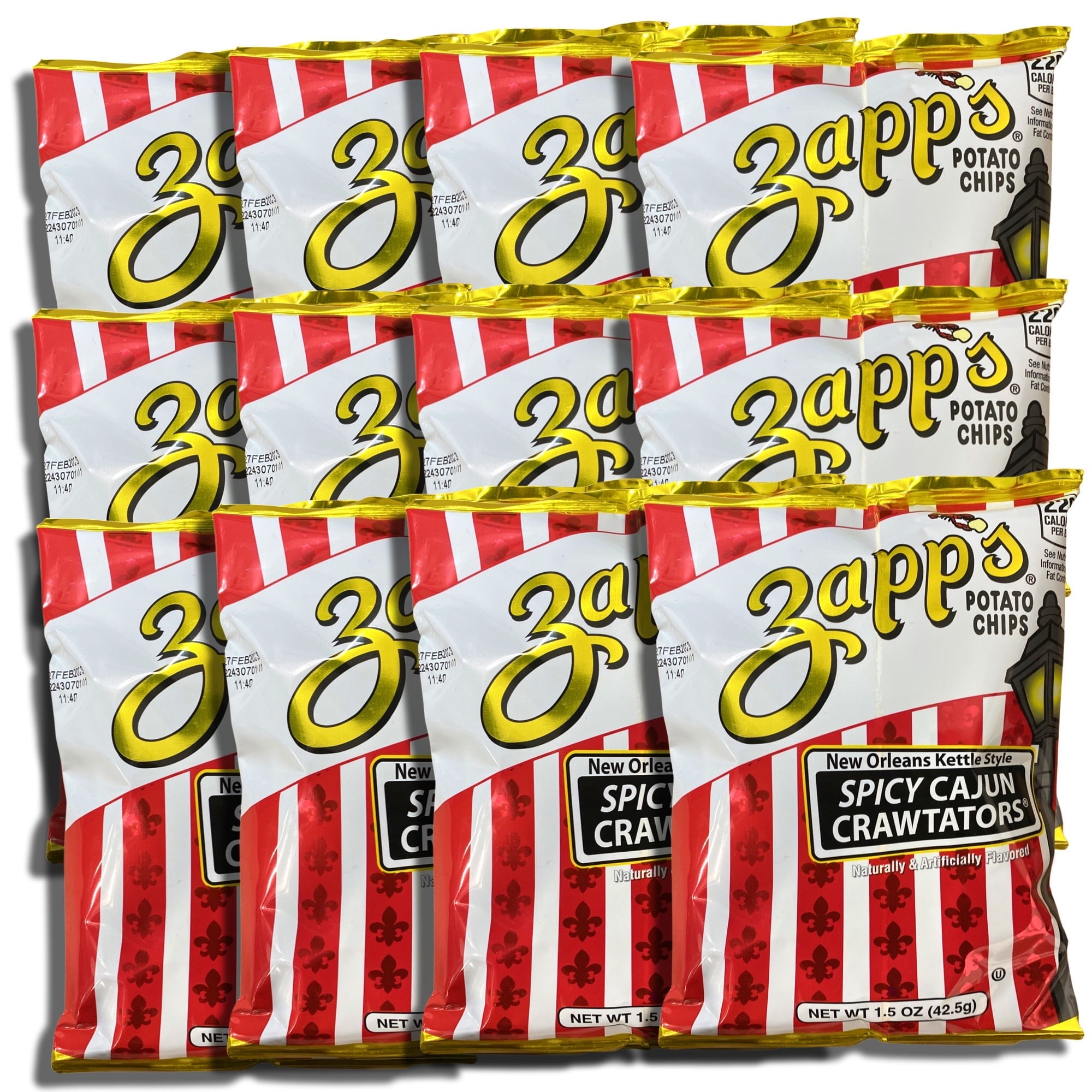 Zapp's New Orleans Kettle Style Potato Chips Spicy Cajun Crawtator | 12 ...