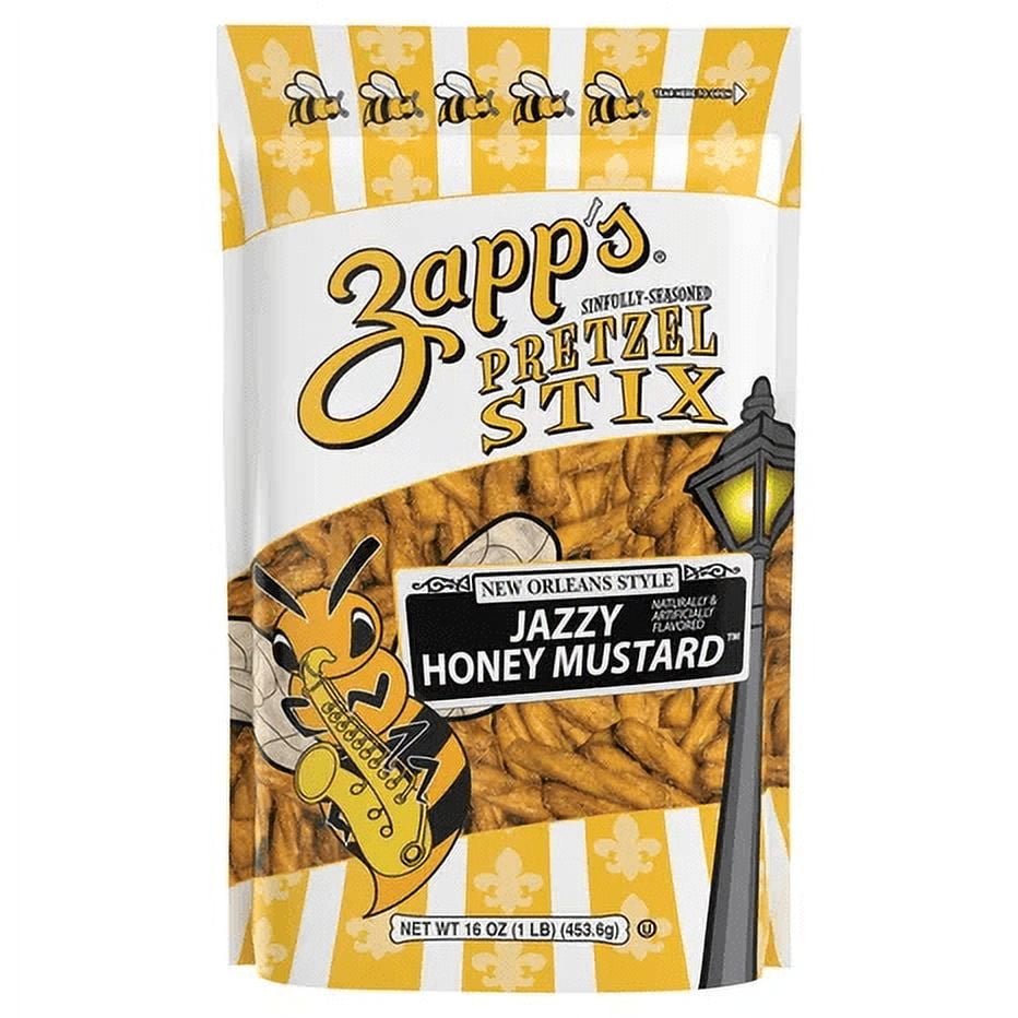 Zapp's New Orleans Style Jazzy Honey Mustard Pretzel Stix, 3-Pack, 16 ...