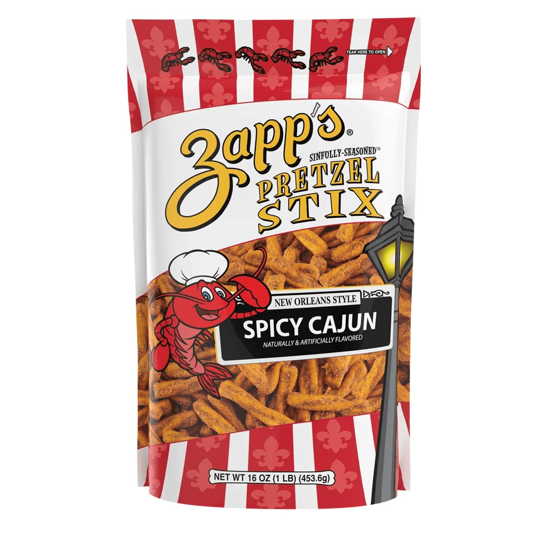 Zapp's New Orleans Style Spicy Cajun Pretzel Stix, 4-Pack 16 oz. Re ...