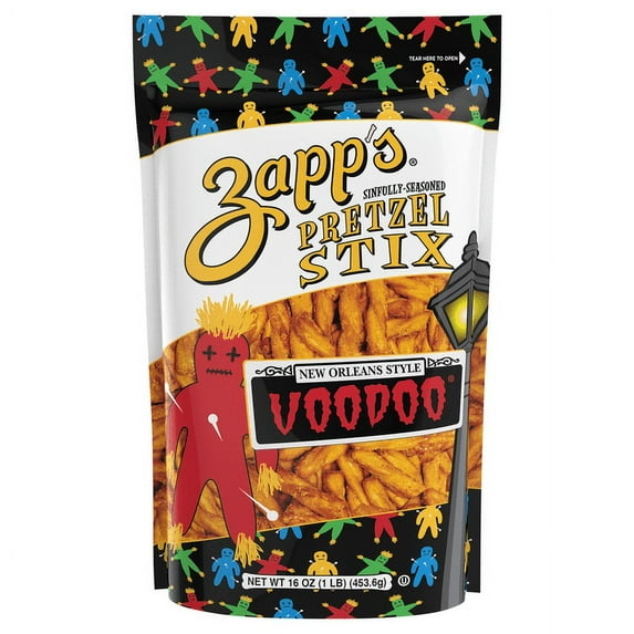 Zapp's Spicy Twisted Sticks, Voodoo Seasoned Flavor, 4-Pack 16 oz. Re ...