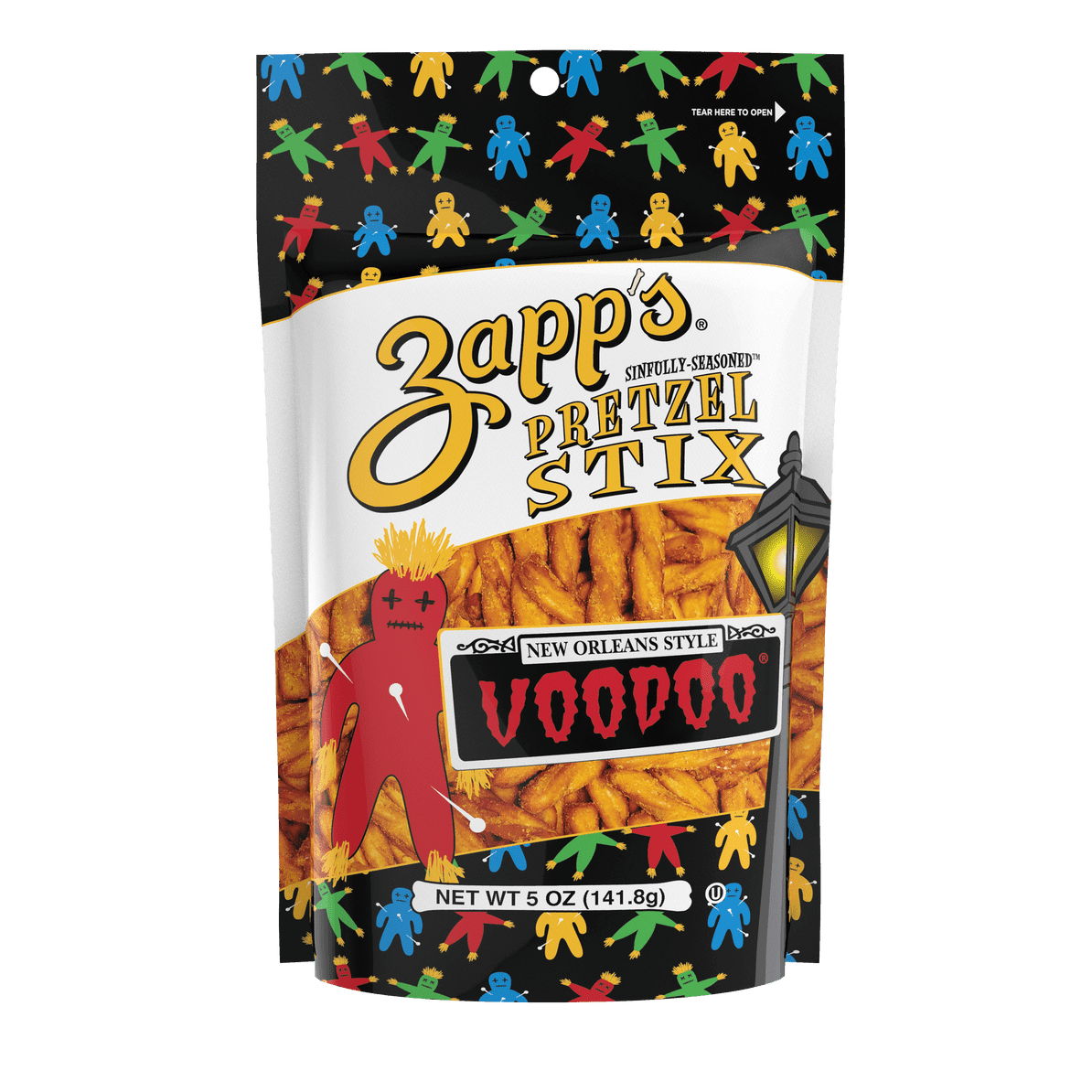 Zapp's New Orleans Style Voodoo Pretzel Stix, 4-Pack 5 oz. Re-Sealable ...