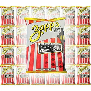 Zapp's New Orleans Kettle-Style Potato Chips, Cajun Crawtator Crunchy ...