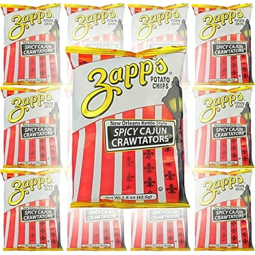 Zapp's New Orleans Kettle-Style Potato Chips, Cajun Crawtator Crunchy ...