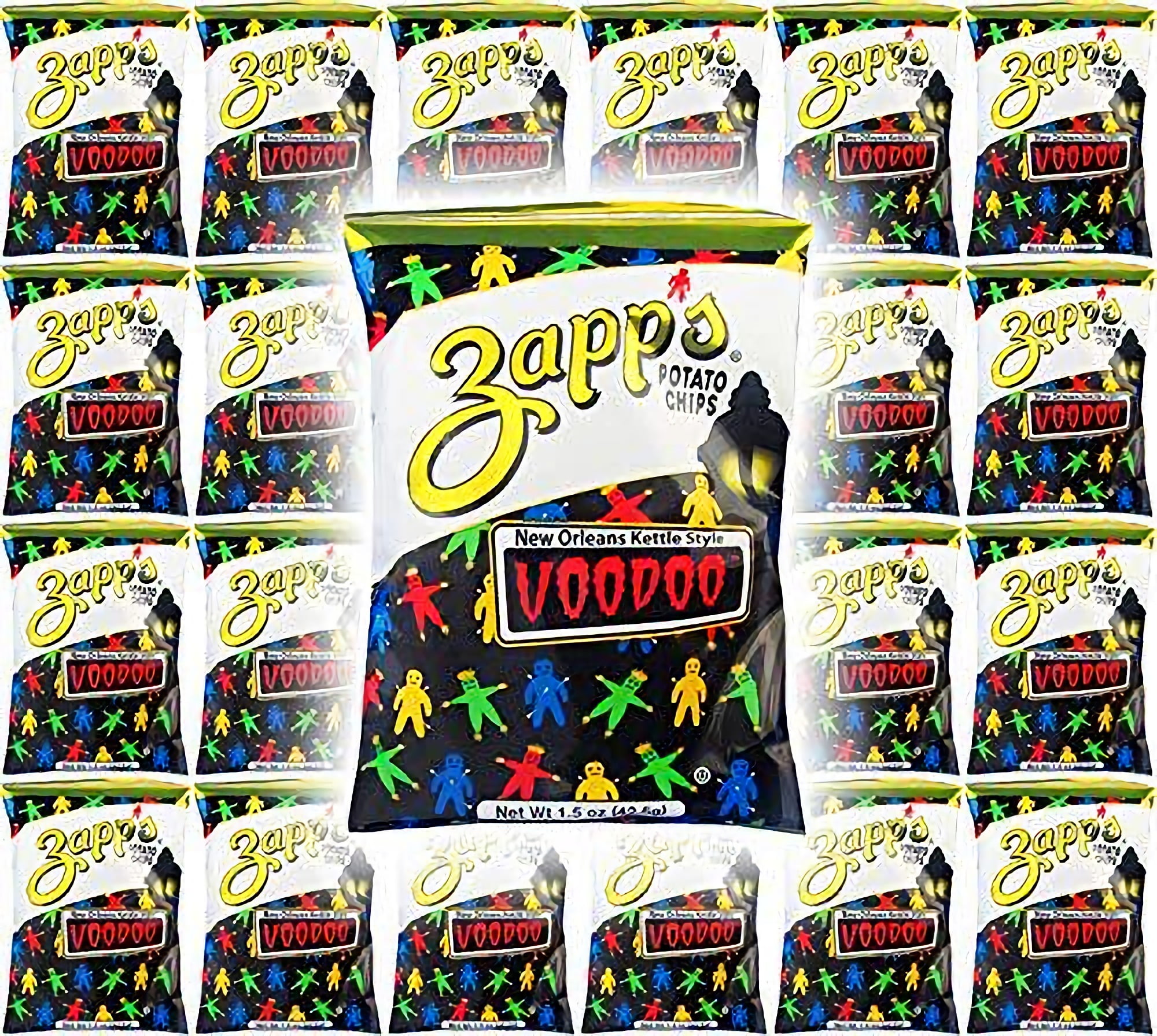 Zapp's Potato Chips, VooDoo New Orleans Kettle Style Chips, 1.5oz, 24 ...