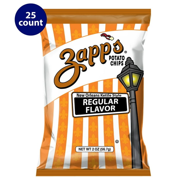 Zapp's Regular Flavor New Orleans Kettle Style Potato Chips, Gluten ...