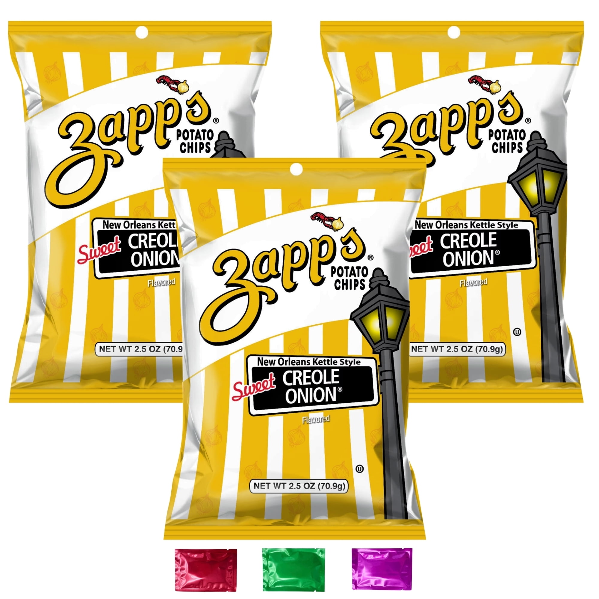 Zapp’s Sweet Creole Onion Potato Chips, New Orleans Kettle Style Sweet ...