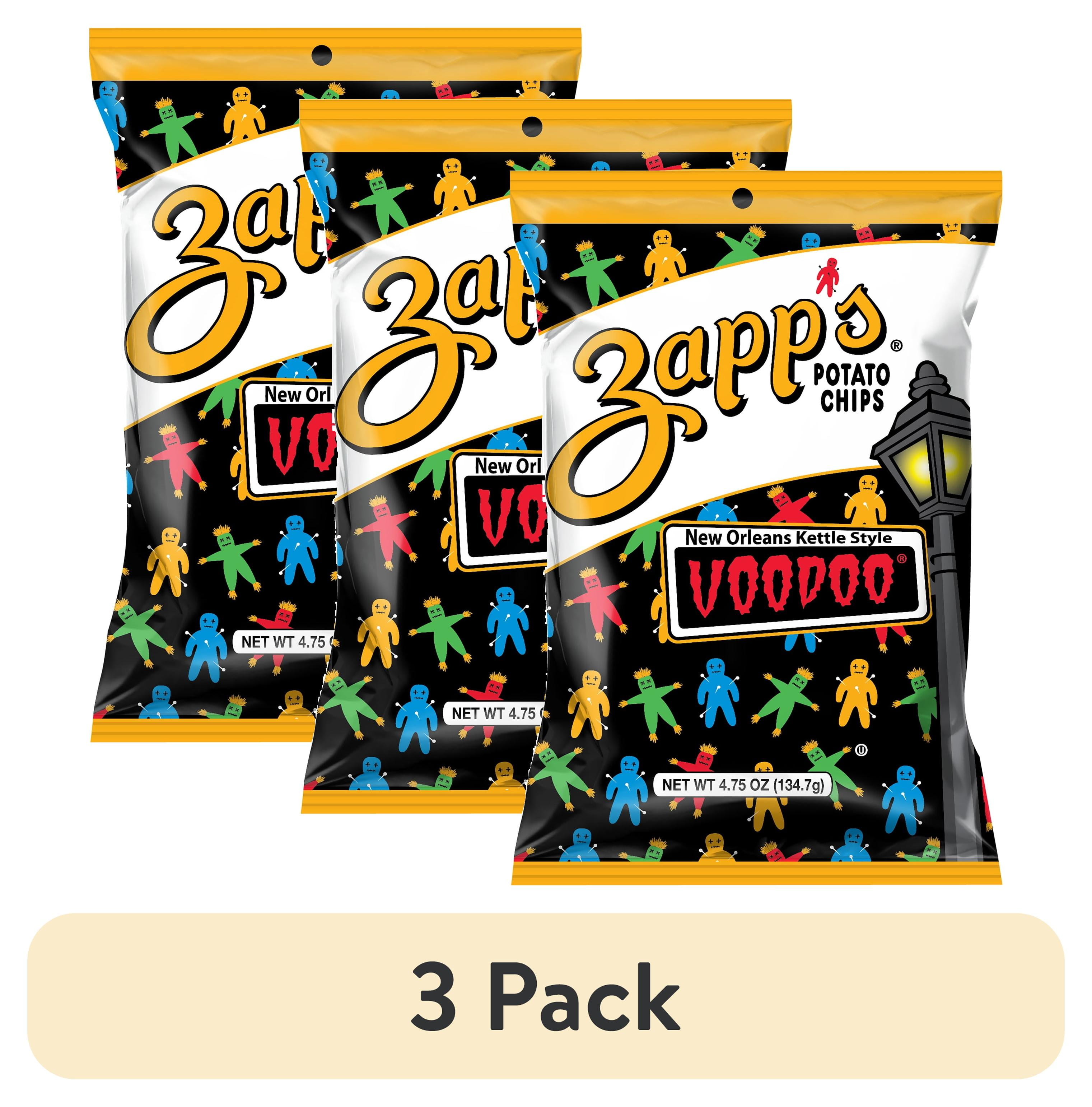 (3 pack) Zapp's Voodoo New Orleans Kettle Style Potato Chips, Gluten ...