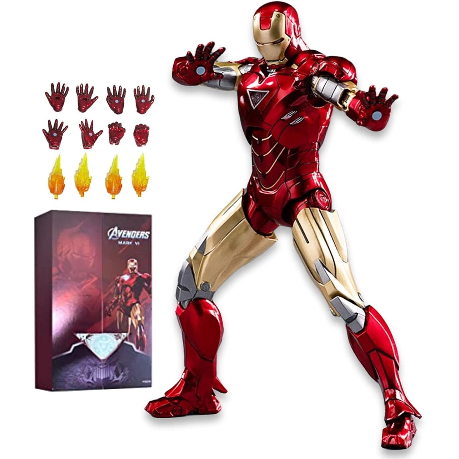 Zapzest 7" Avengers Iron Hero Man Action Figures, MK6 All Joints ...