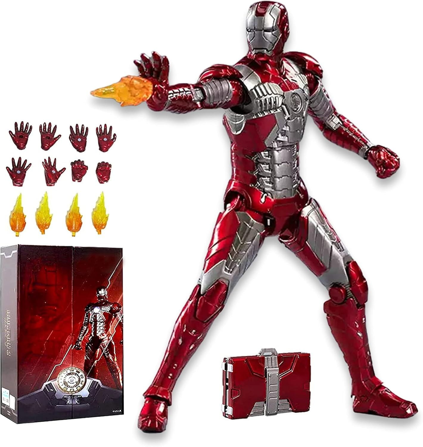 Zapzest 7" Avengers Iron Hero Man Action Figures Set, MK5 Superhero ...