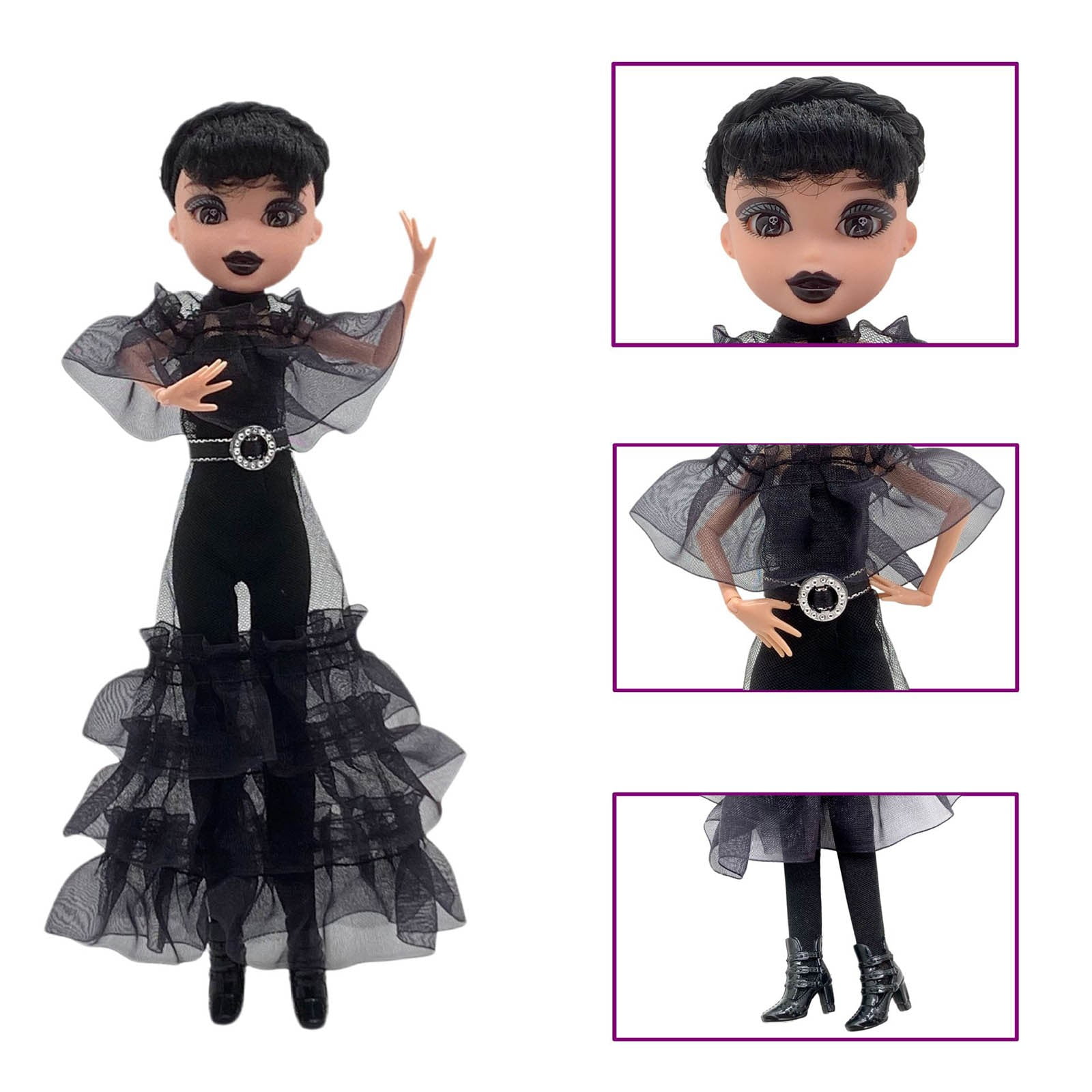Zapzest Wednesday Addams Dolls, 10.2" Wednesday Adams Action Figures ...