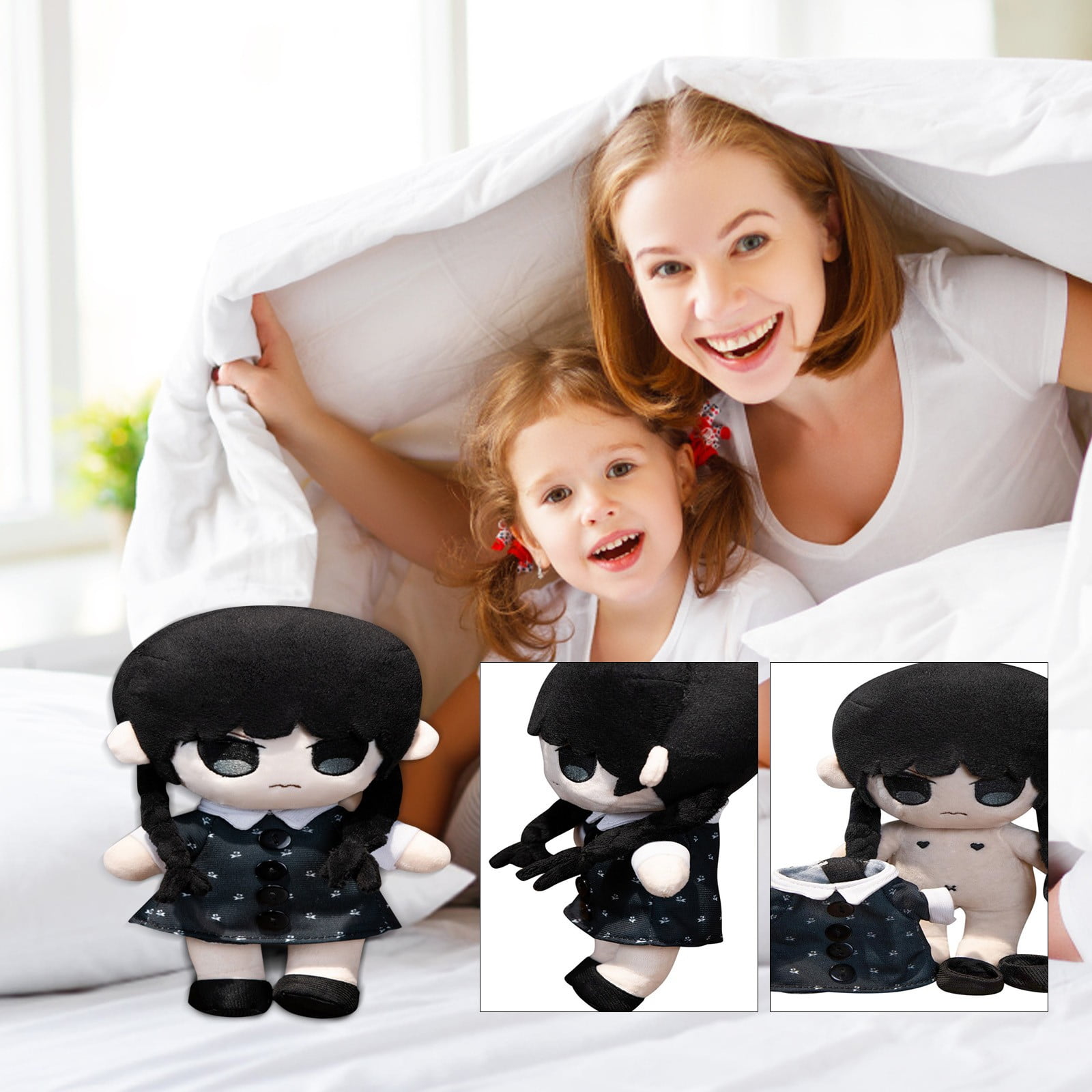 Zapzest Wednesday Addams Plush Dolls, 8.27" Wednesday Adams Peluches ...