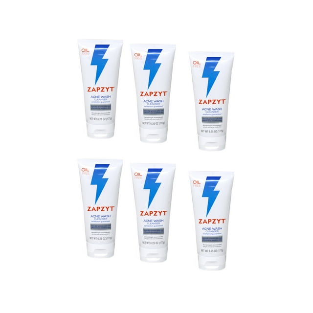 Zapzyt Oil-Free, Alcohol-Free Acne Wash Cleanser, Deep Pore Cleansing ...