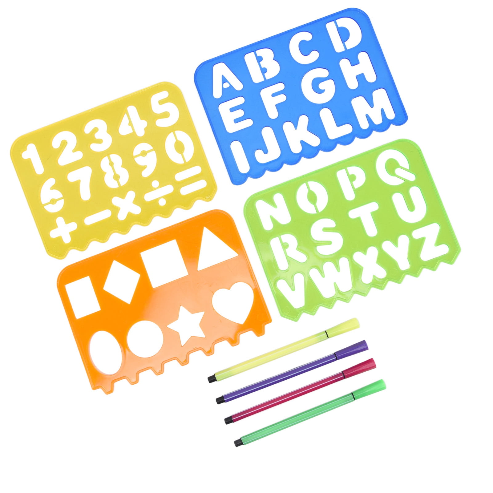 Zaqw Drawing Stencil Kit Children Number Letter Shape Drawing Template ...