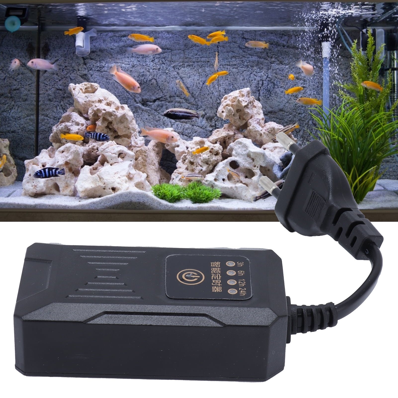Zaqw Fish lavabo Timer Aquarium Light Timer Fish lavaboTiming Socket ...