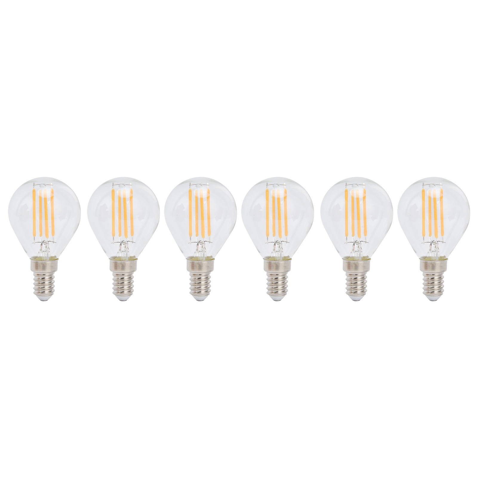Zaqw LED Bulb,6PCS E12 LED Globe Bulbs 4W G45 Vintage Filament Lamp ...